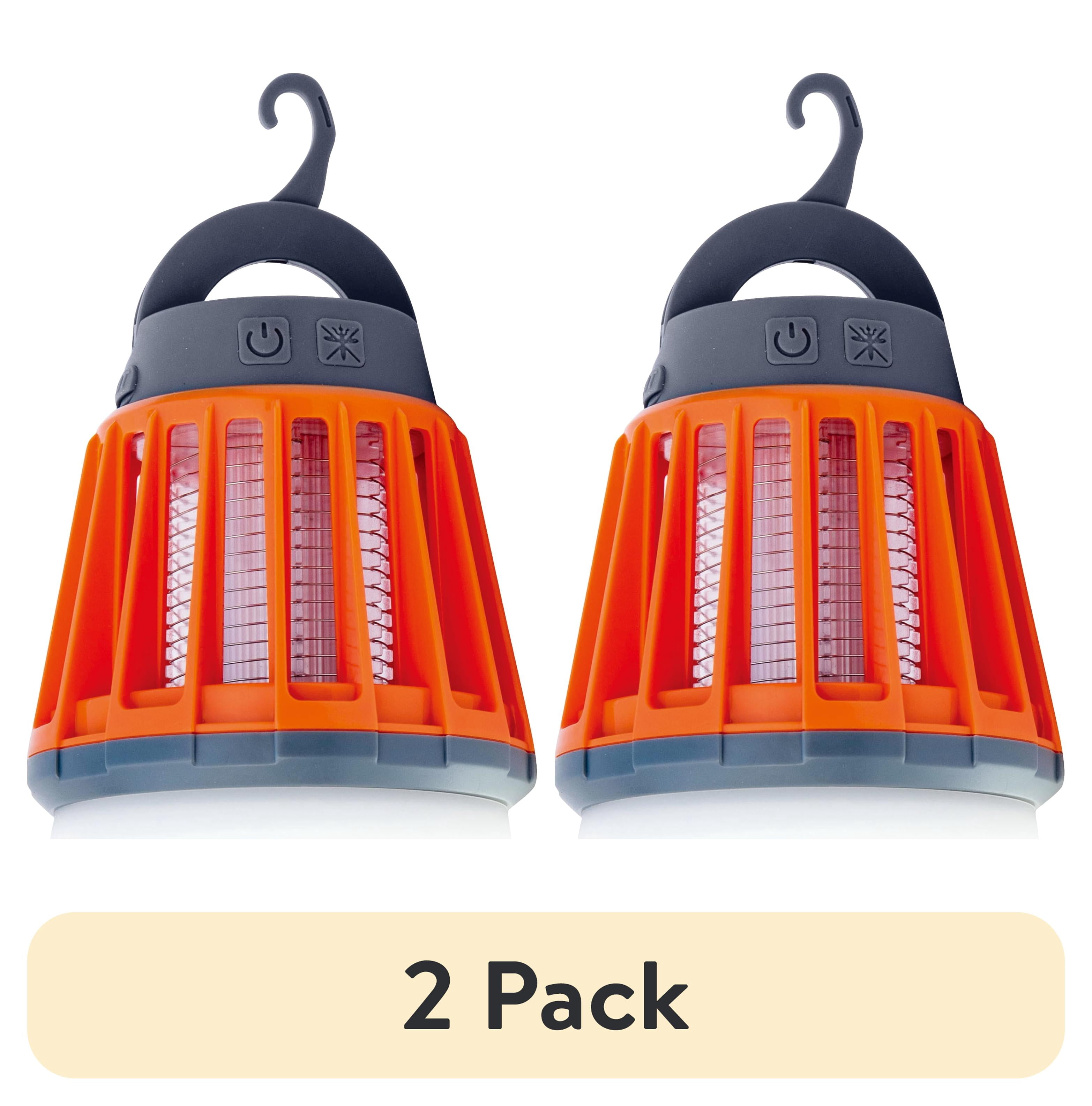 (2 pack) Ozark Trail Rechargeable Bug Zapper with LED Lantern, Orange ...