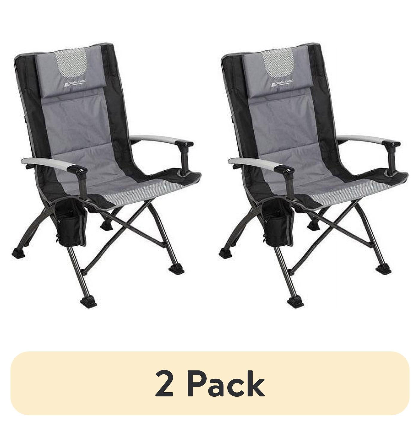 (2 pack) Ozark Trail High Back Camping Chair, Black, Adult - Walmart.com