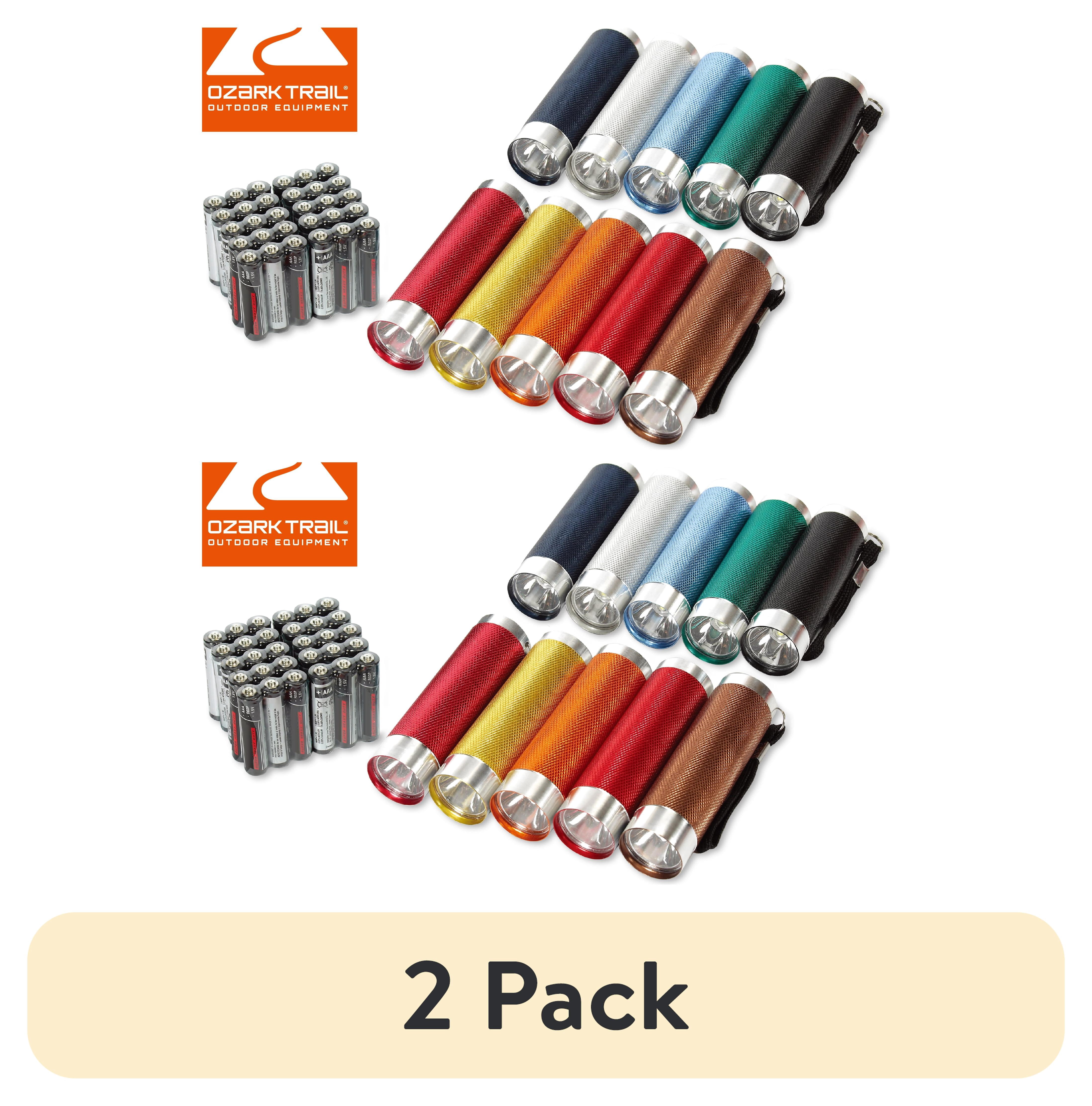 Ozark Trail LED Flashlights 10-Pack, 50 Lumens, Multicolor, Aluminum ...