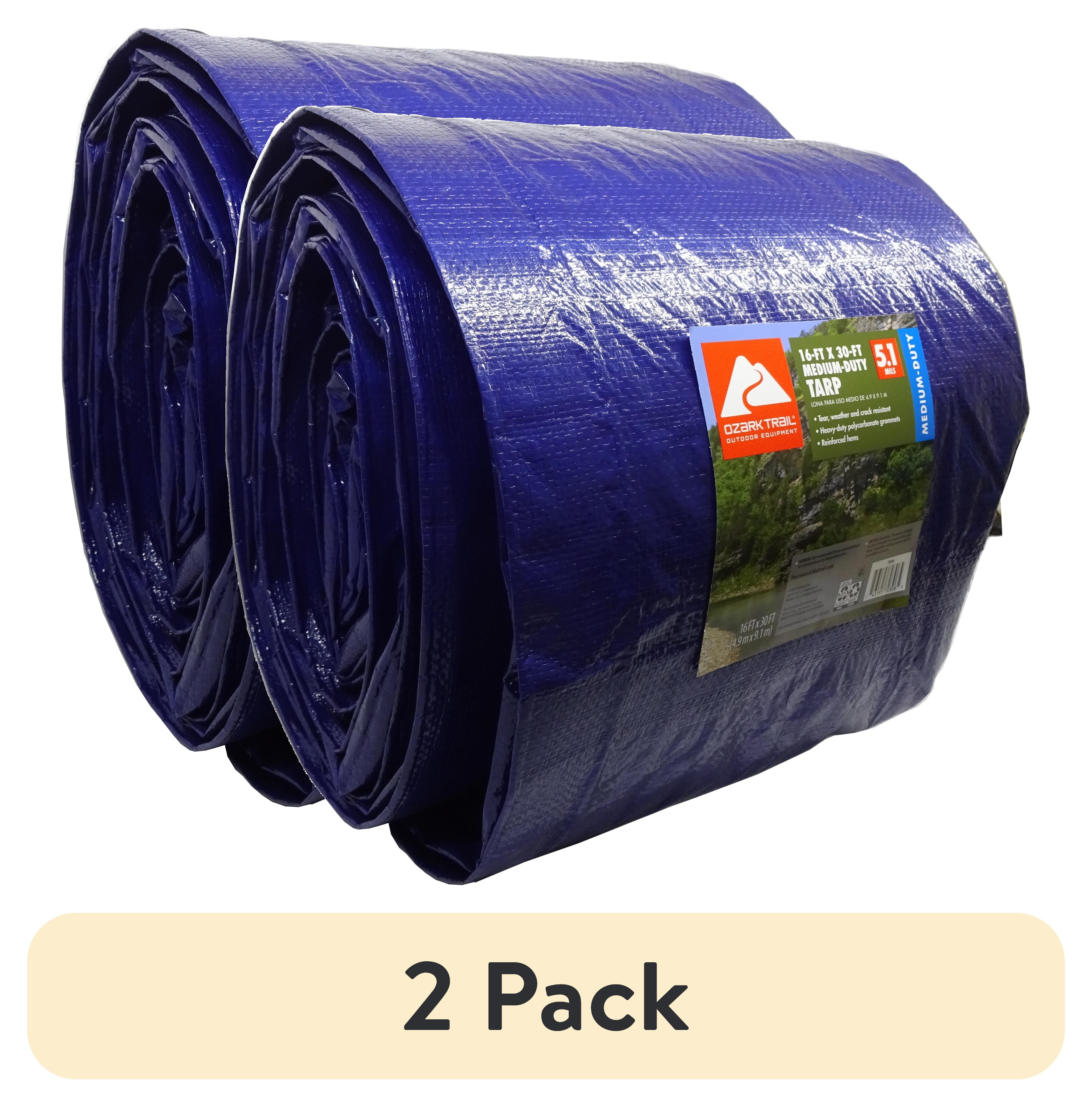 (2 pack) Ozark Trail Medium-Duty Tarp, 16' x 30', Material PE - Walmart.com