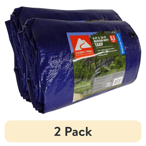 Ozark Trail Medium-Duty Tarp - 8 x 10 - Weather Resistant - Walmart.com