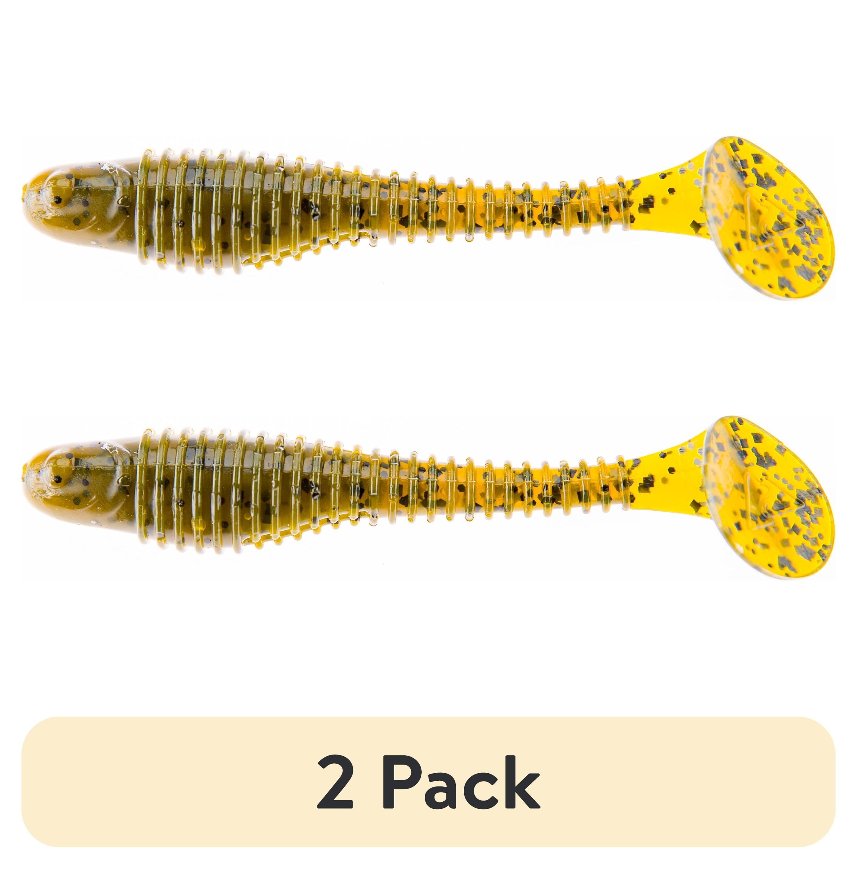 (2 pack) Ozark Trail 4" Shudder Swimmer, Green Pumpkin, 5 pieces ...