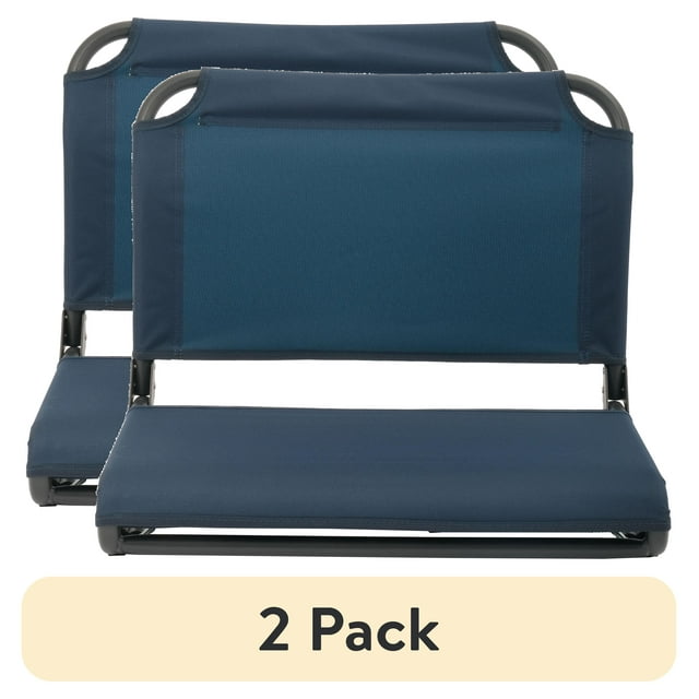 (2 pack) Ozark Trail Stadium Seat Blue Cove - Walmart.com