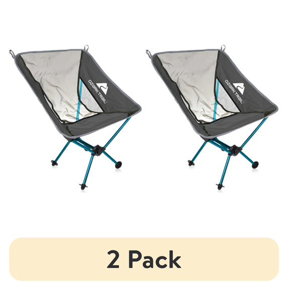 (2 pack) Ozark Trail Ultra-lightweight Backpacking Chair with Carry Bag ...