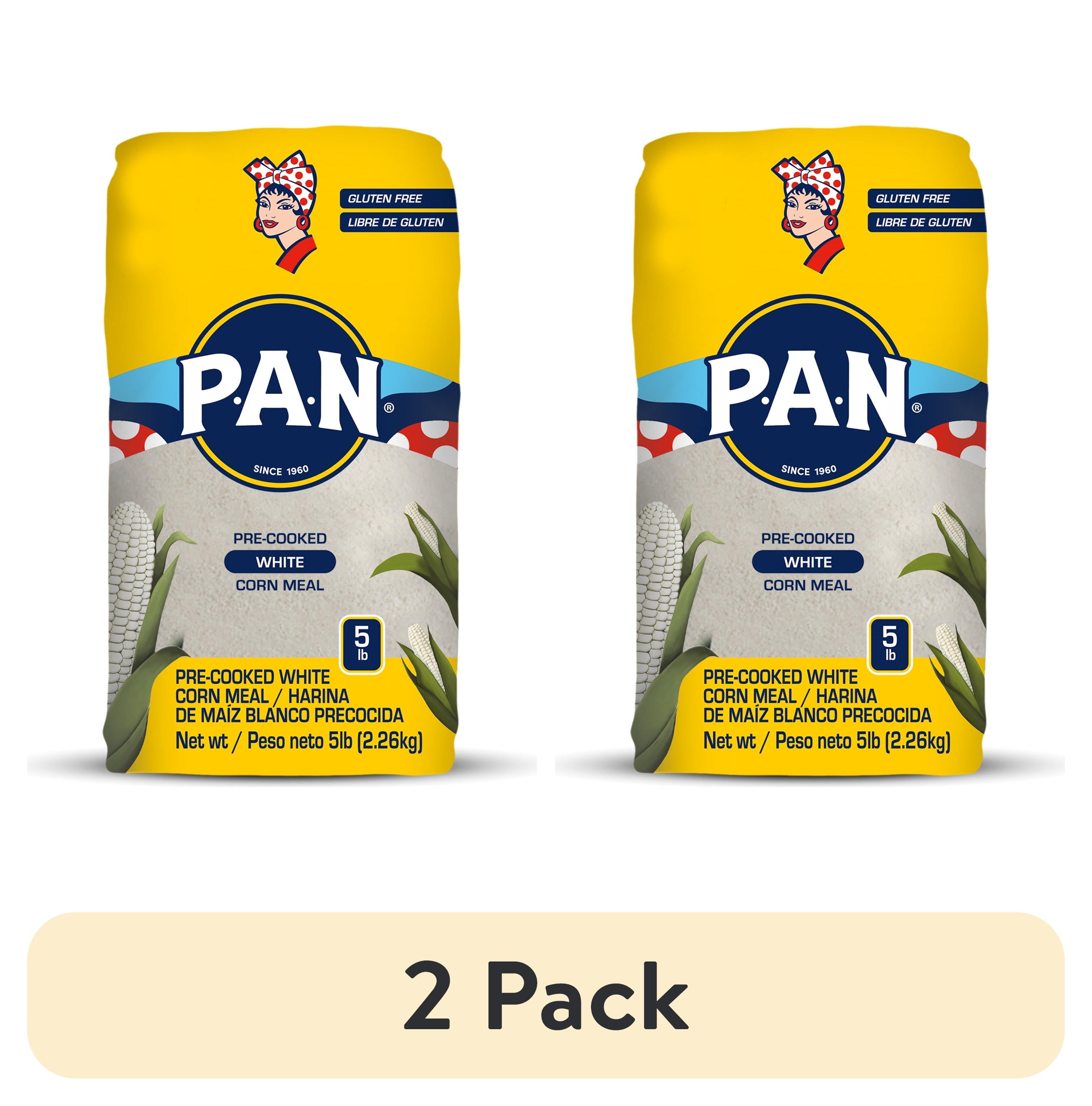 (2 pack) P.A.N. White Corn Meal 5 LB. - Walmart.com