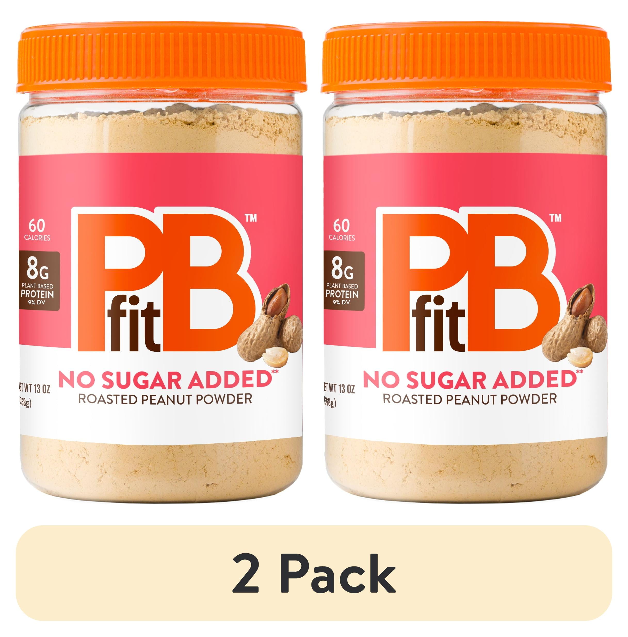 (2 pack) PBfit No Sugar Added Peanut Butter Powder, 8g Protein 9% DV ...