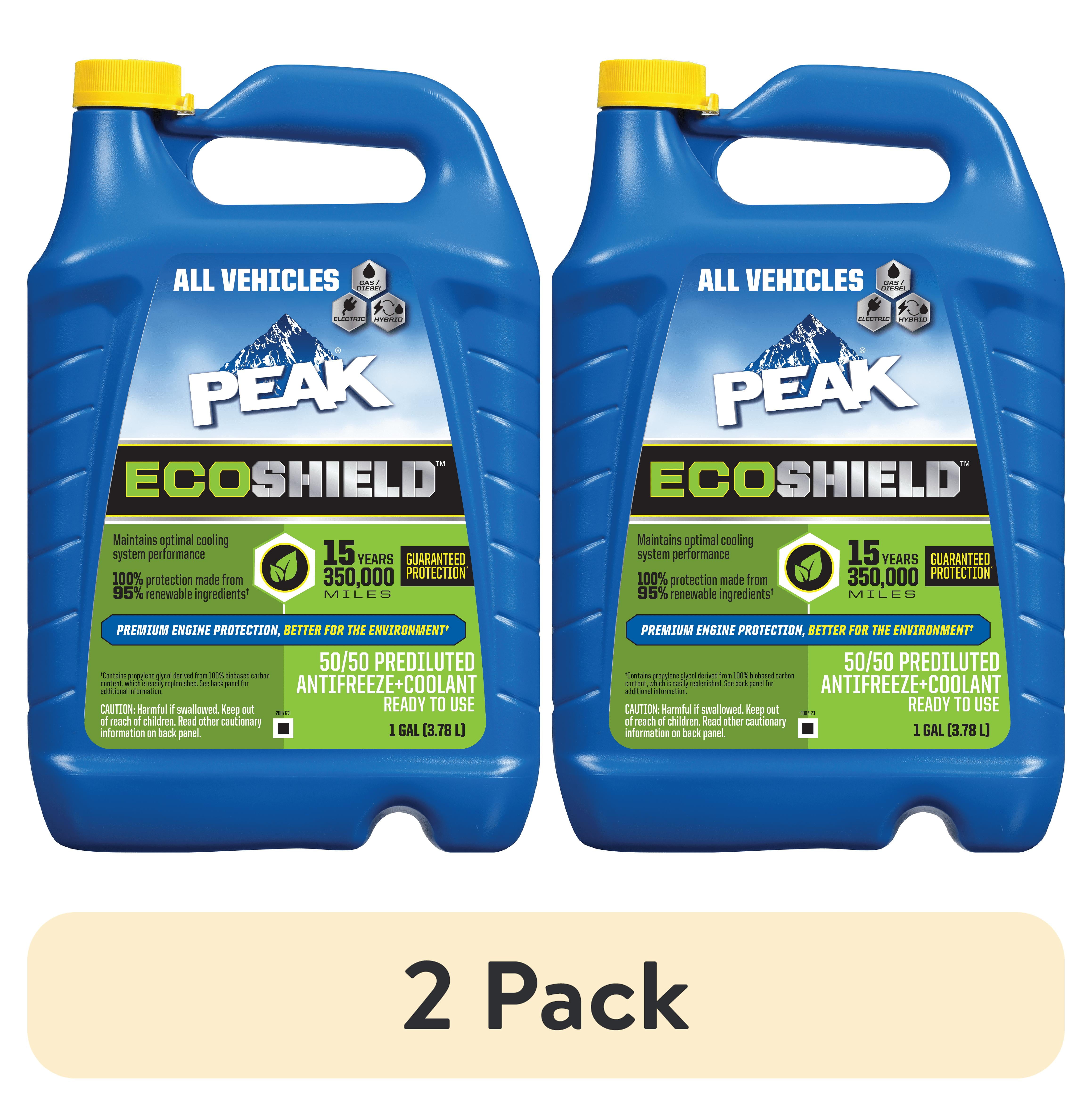 (2 pack) PEAK ECOSHIELD 50/50 Prediluted Antifreeze/Coolant for All ...