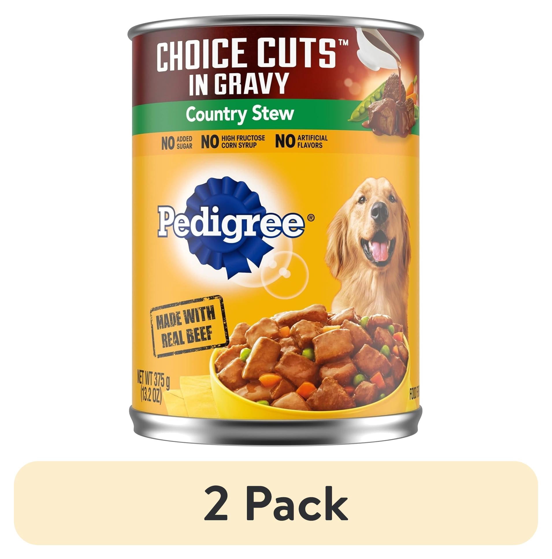 (2 pack) PEDIGRE CHOICE CUTS IN GRAVY Adult Canned Wet Dog Food, 13.2 ...