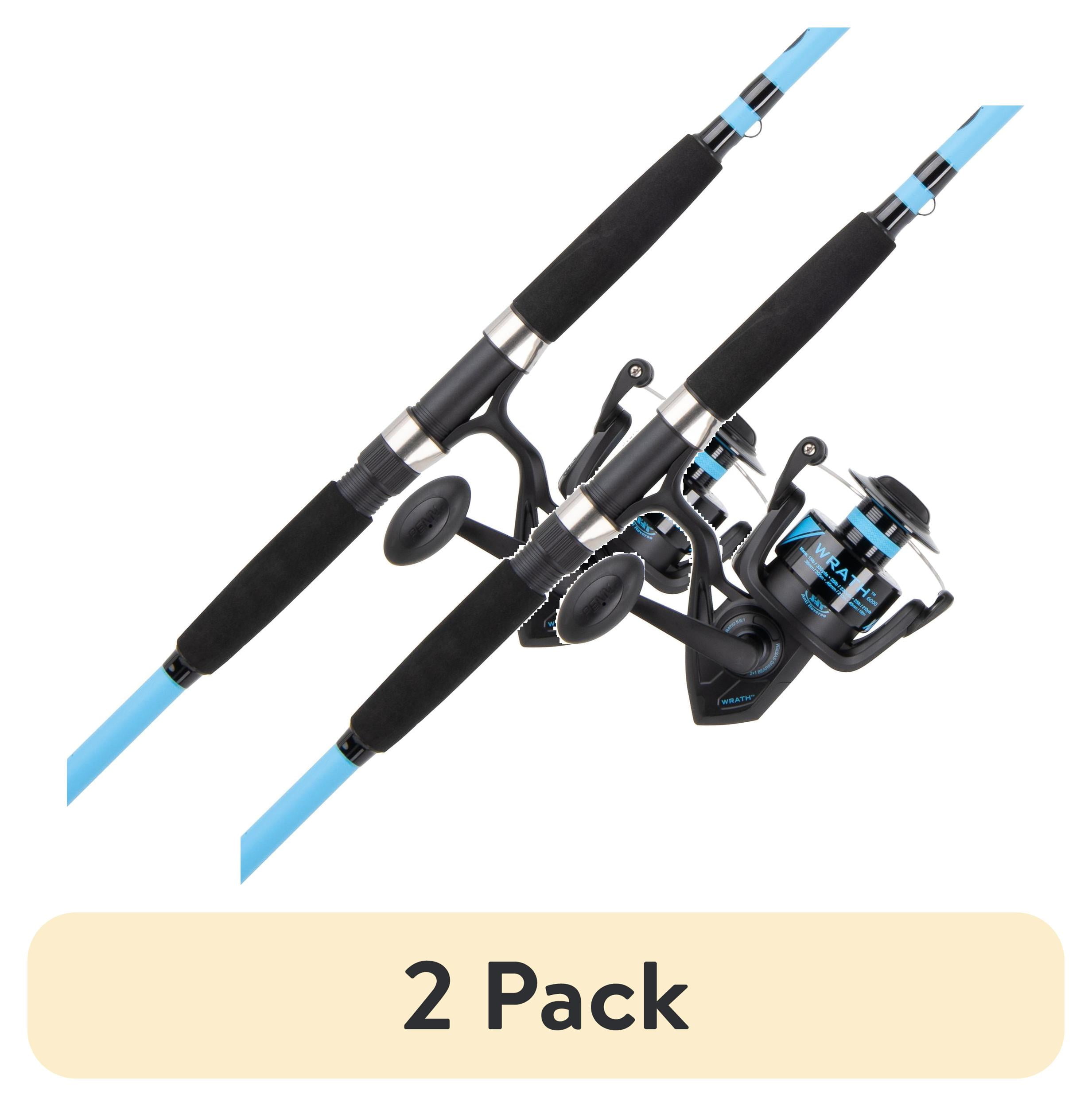 (2 pack) PENN 9 Ft. Wrath Fishing Rod and Reel Spinning Combo - Walmart ...