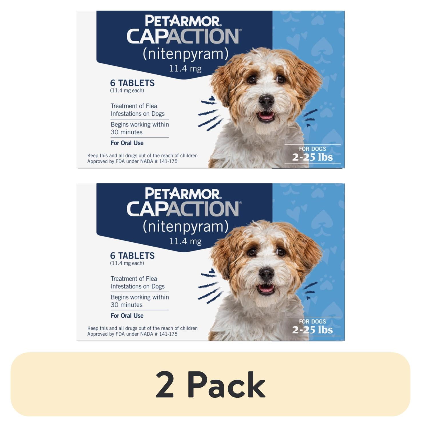 (2 pack) PETARMOR CAPACTION Fast-Acting Oral Flea Treatment for Small ...