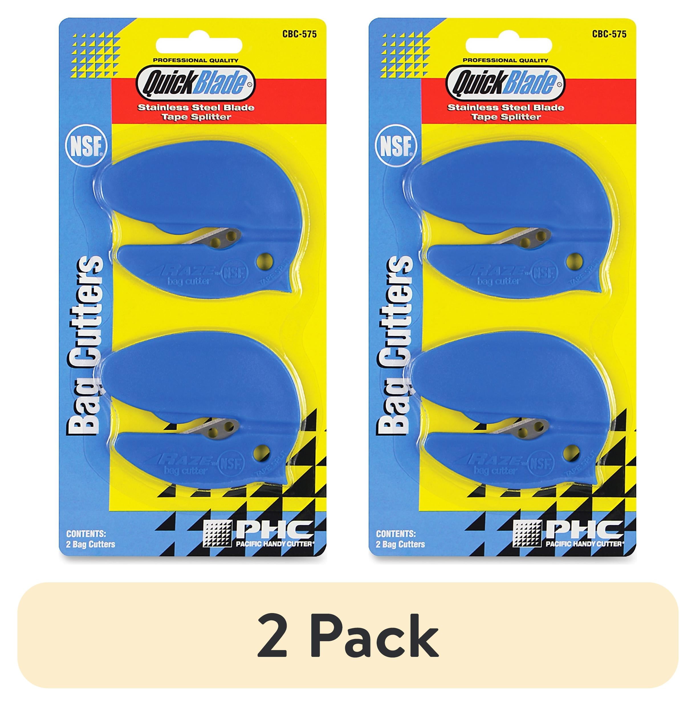 (2 pack) PHC, PHCCBC575, Pacific Raze Safety Bag Cutter, 1 / Card, Blue ...