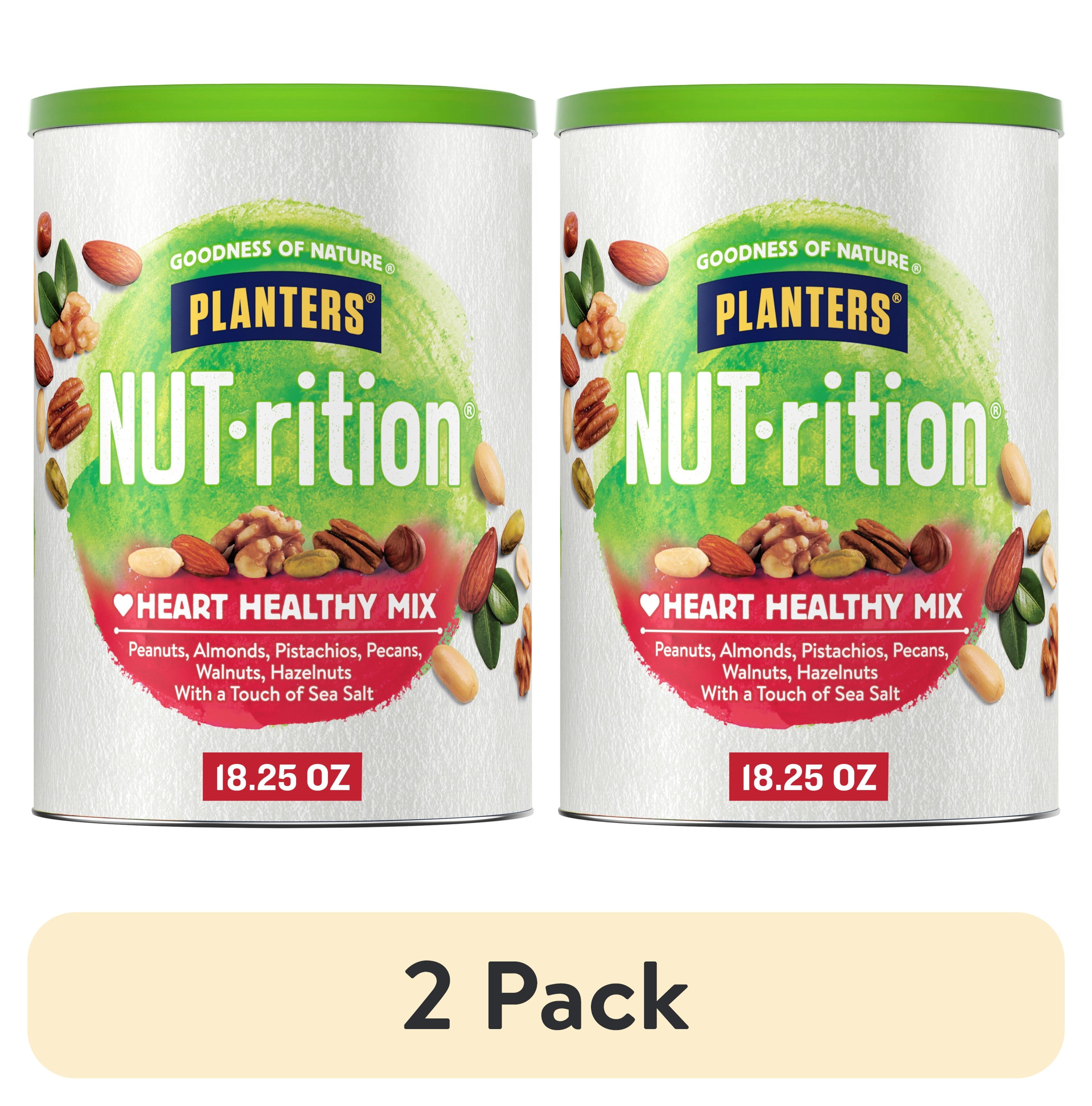 (2 pack) PLANTERS NUT-RITION Heart Healthy Nut Mix, Mixed Nuts, Plant ...