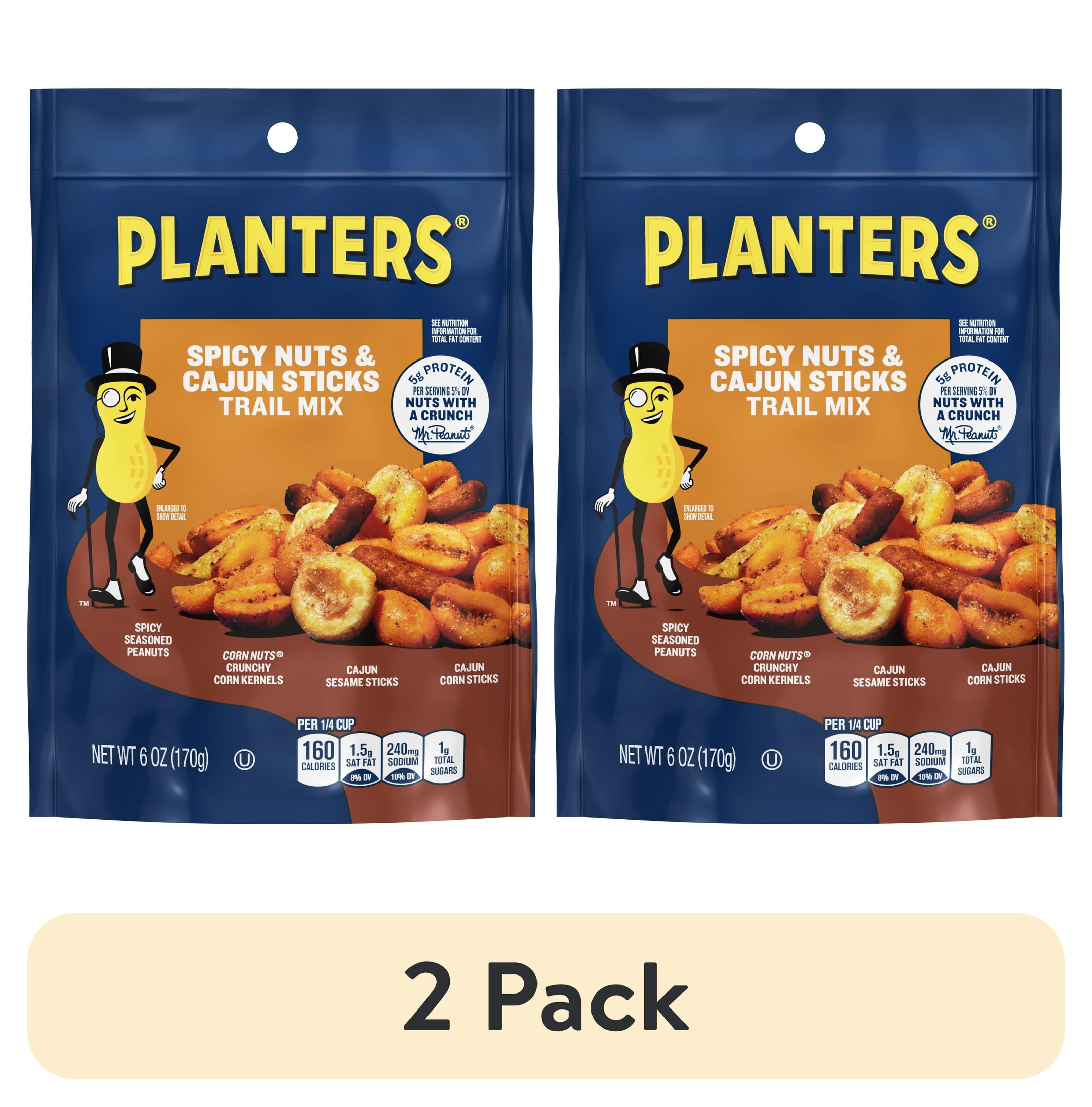 (2 pack) PLANTERS Spicy Nuts and Cajun Sticks Trail Mix with Spicy ...