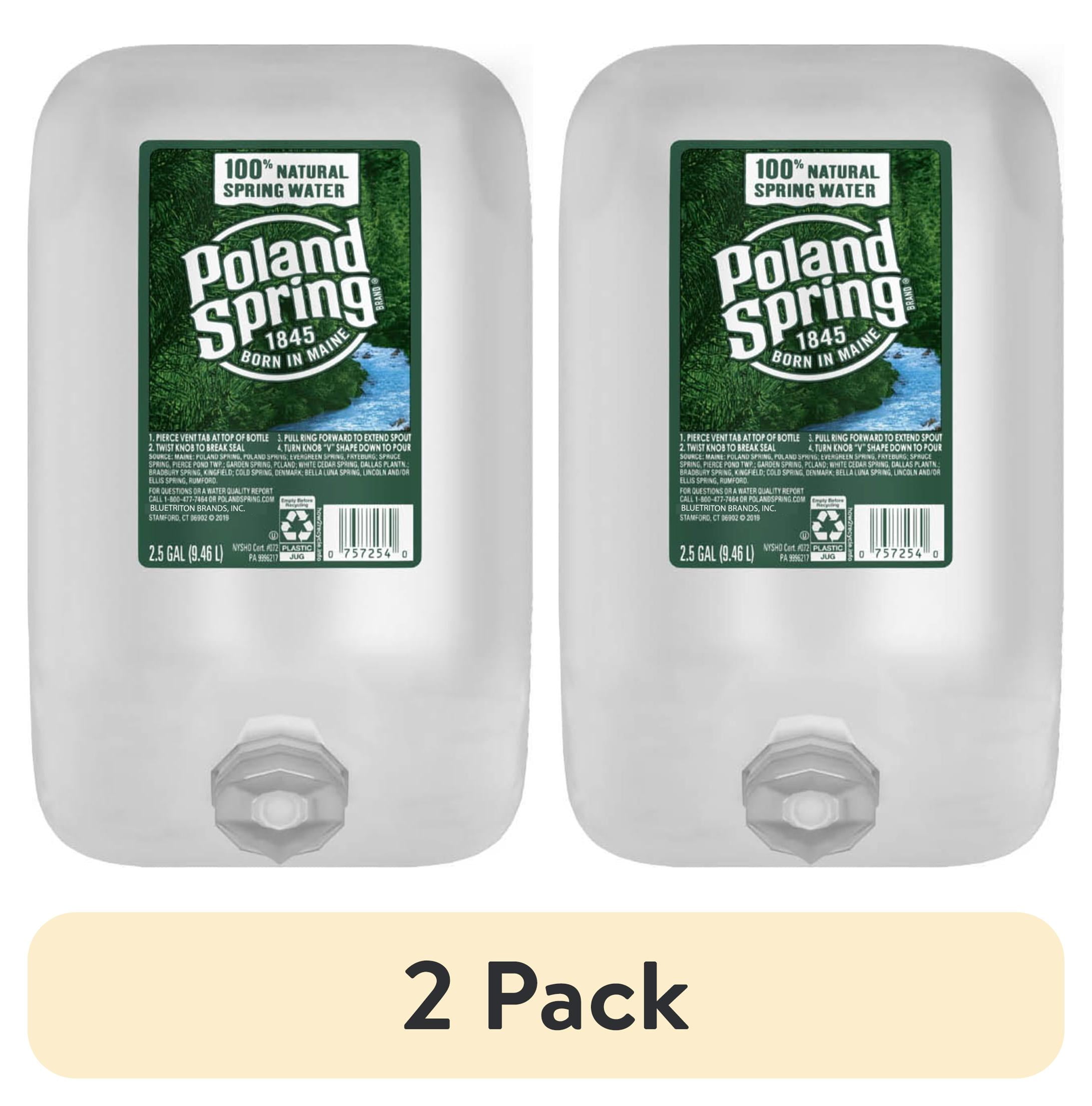 (2 pack) Poland Spring Maine Spring Water, 2.5 Gallon, Single - Walmart.com