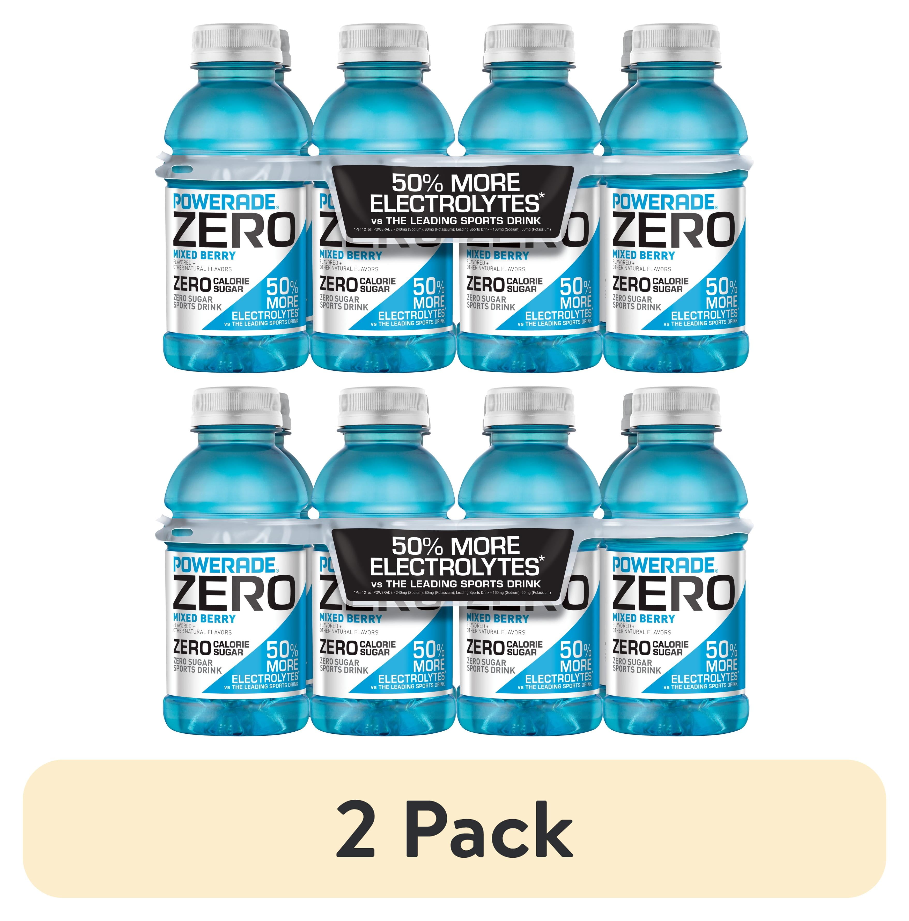 (2 pack) POWERADE Zero Mixed Berry Bottled Electrolyte Sports Drink, 12 ...
