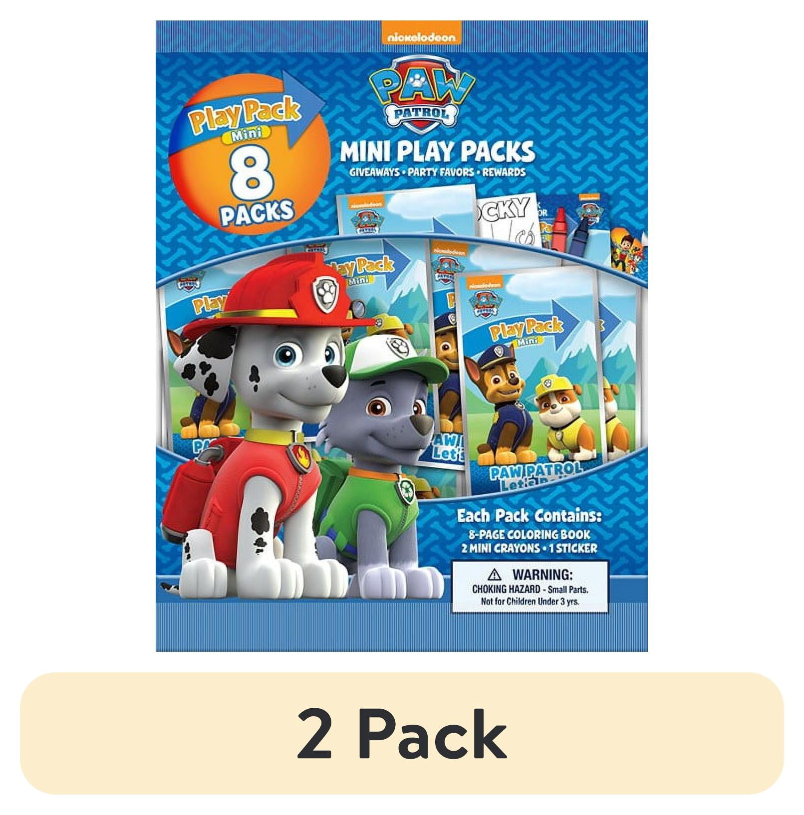 (2 pack) PAW Patrol 8 Count Mini Play Pack with Small Coloring Book and ...
