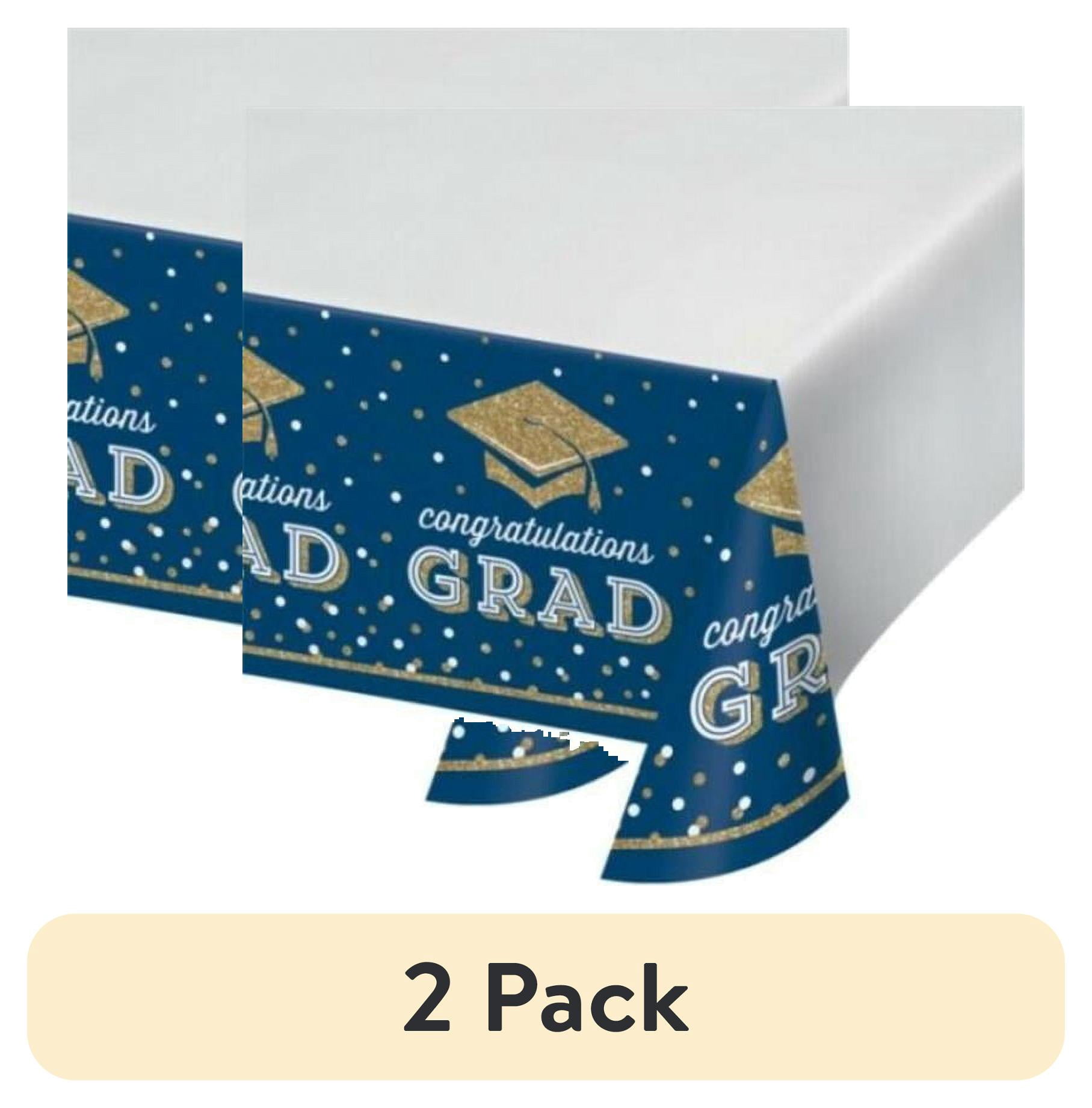 (2 pack) PTYC 356142 54 x 102 in. Glittering Graduation Border Print ...