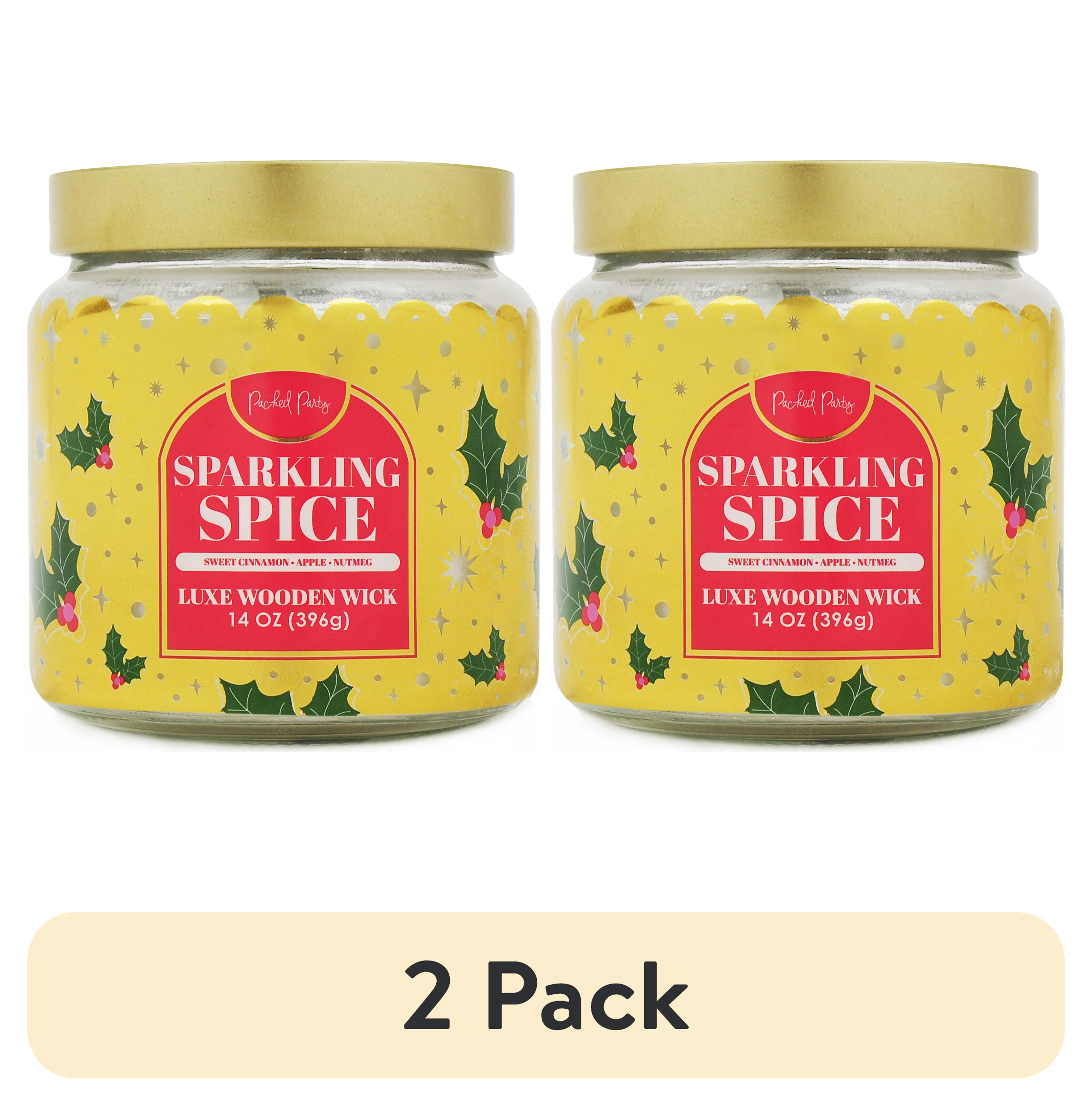 Packed Party Sparkling Spice Candle - Ounce Wood Wick Candle - Walmart.com