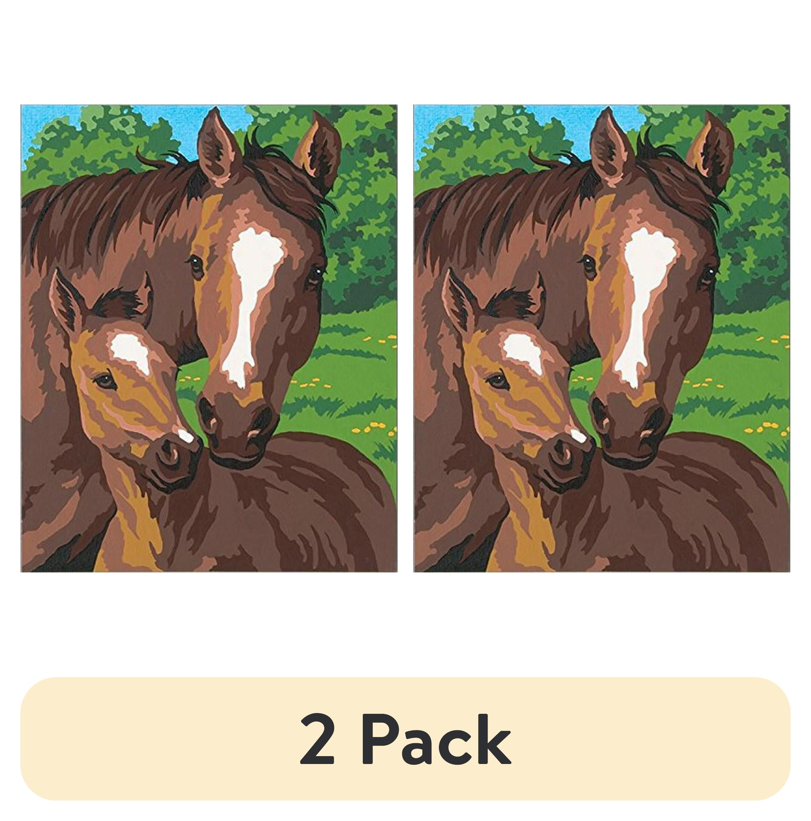 (2 pack) Paint Works Paint By Number Pony & Mother Art Kit - Walmart.com