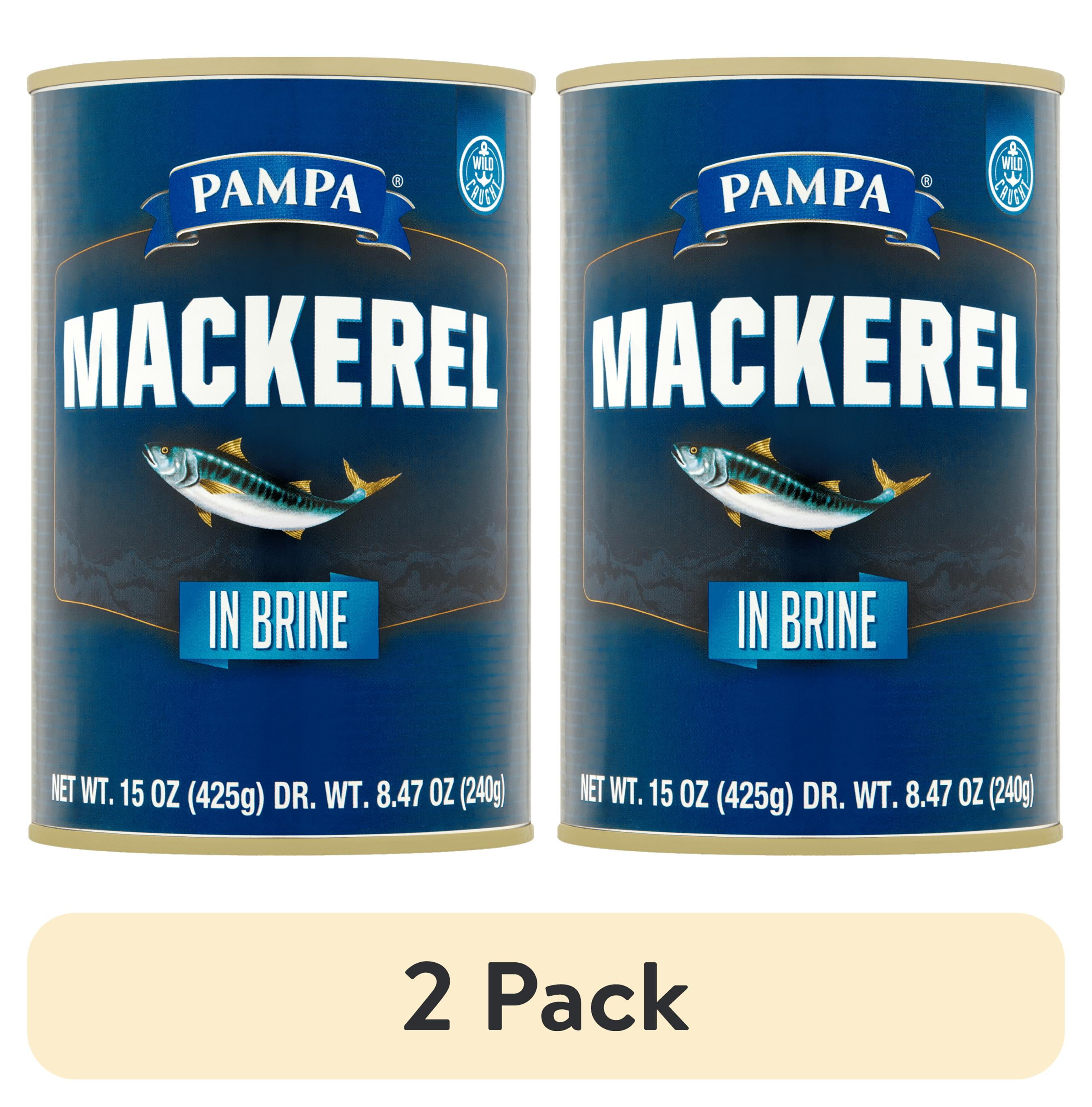 (2 pack) Pampa Mackerel in Brine, 15 oz Can - Walmart.com