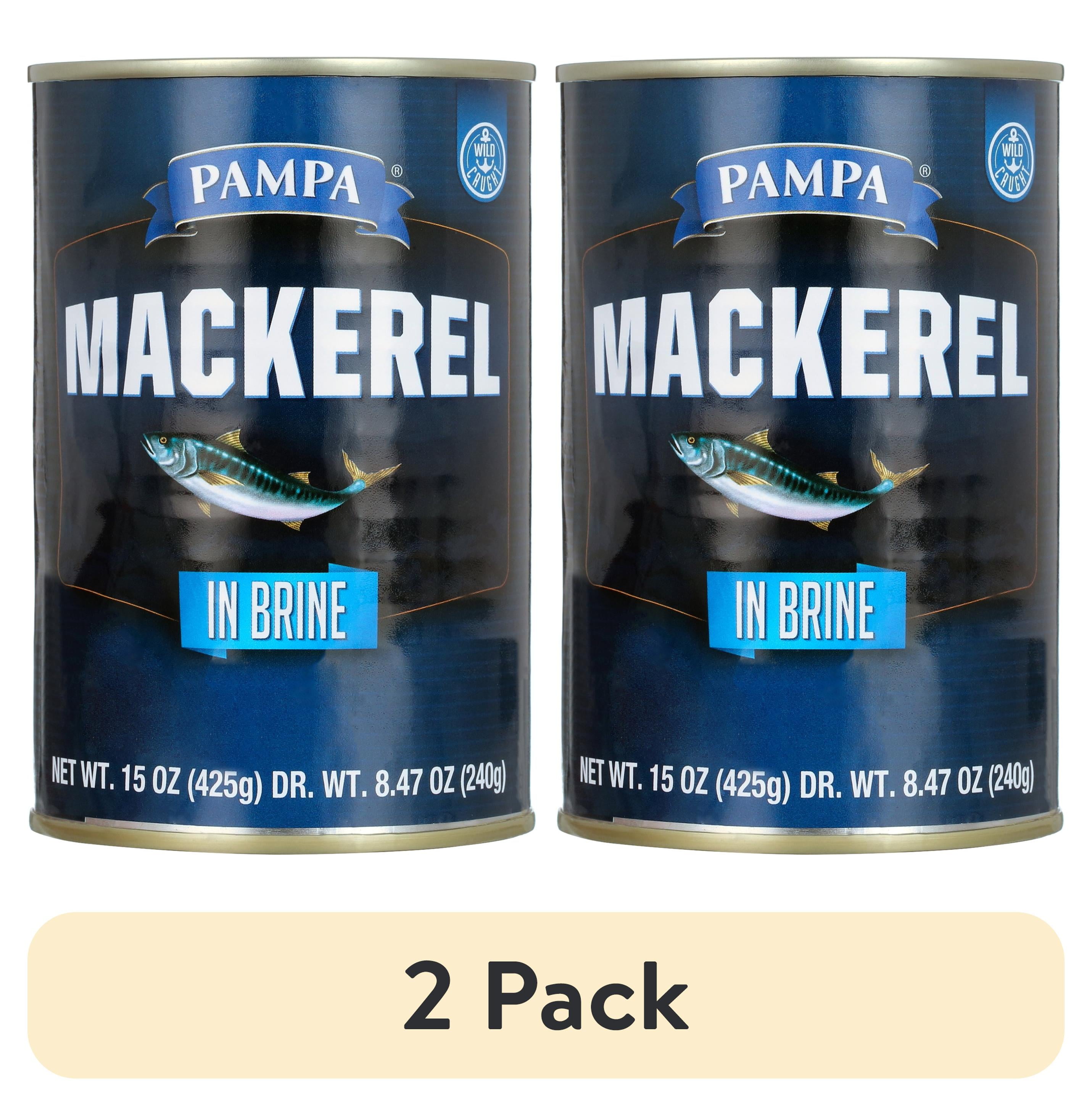 (2 pack) Pampa Mackerel in Brine, 15 oz Can - Walmart.com