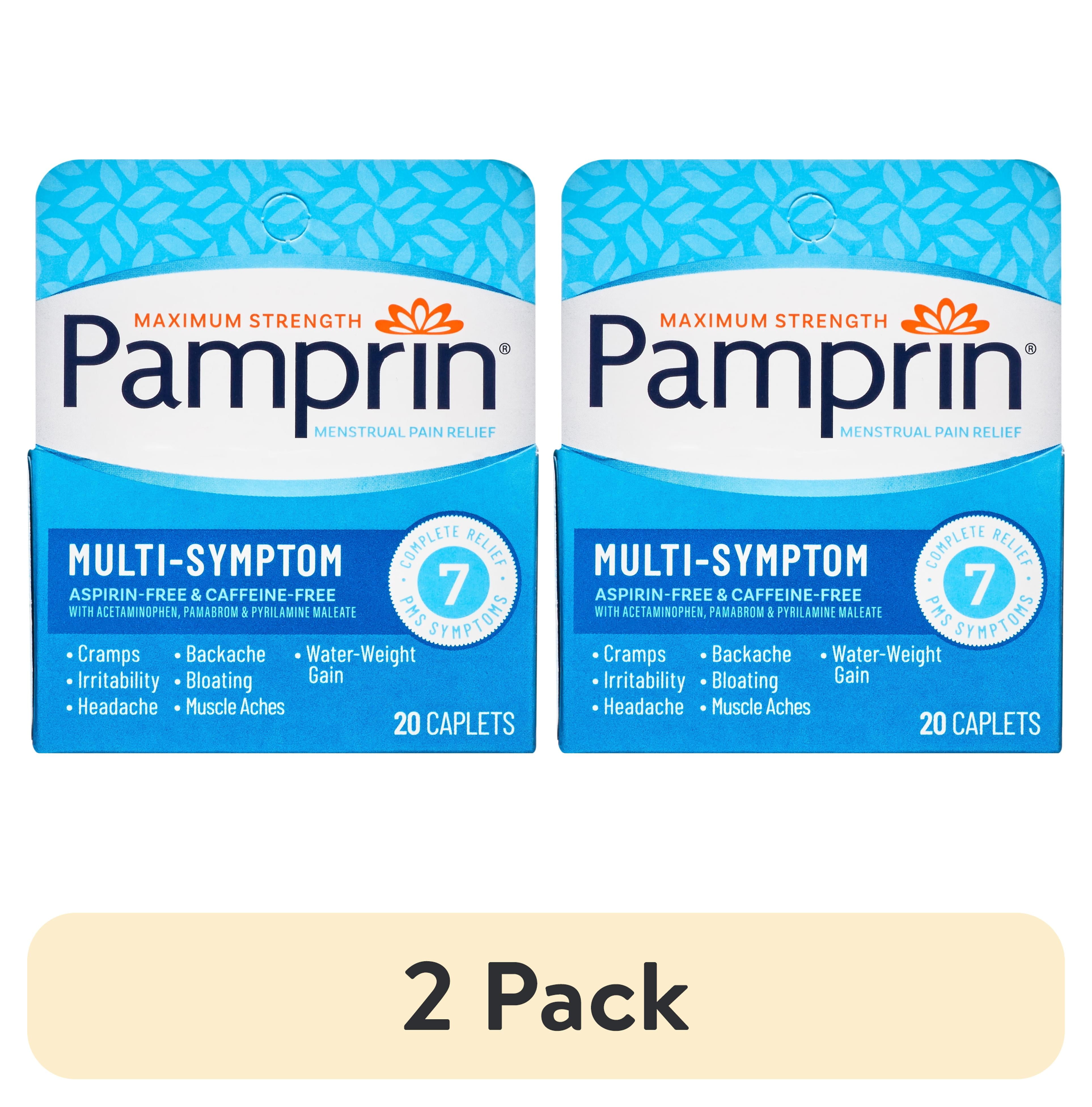 (2 pack) Pamprin Maximum Strength Multi-Symptom Menstrual Pain Relief ...