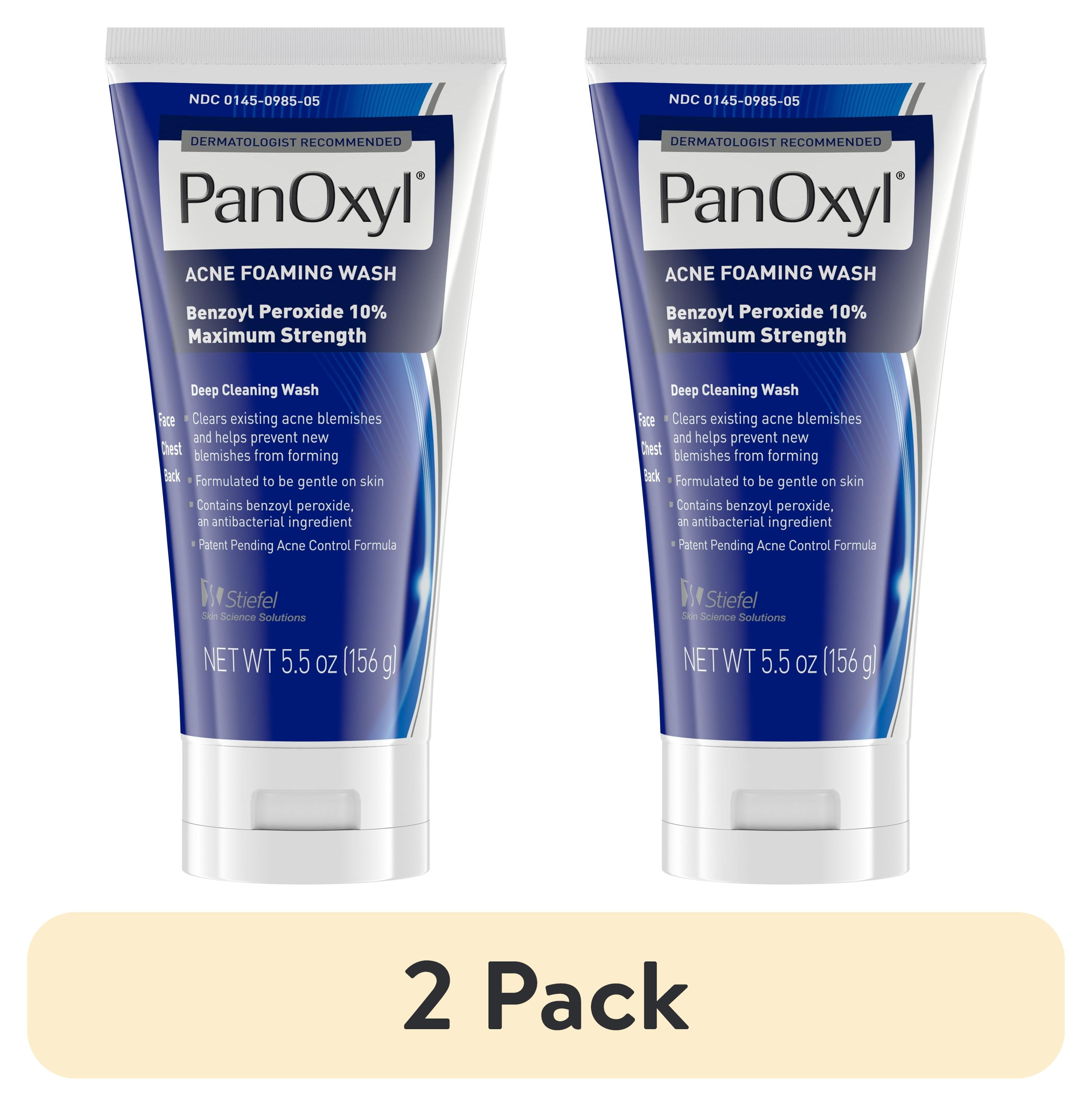 (2 pack) PanOxyl Foaming Acne Wash, Maximum Strength, 10% Benzoyl ...