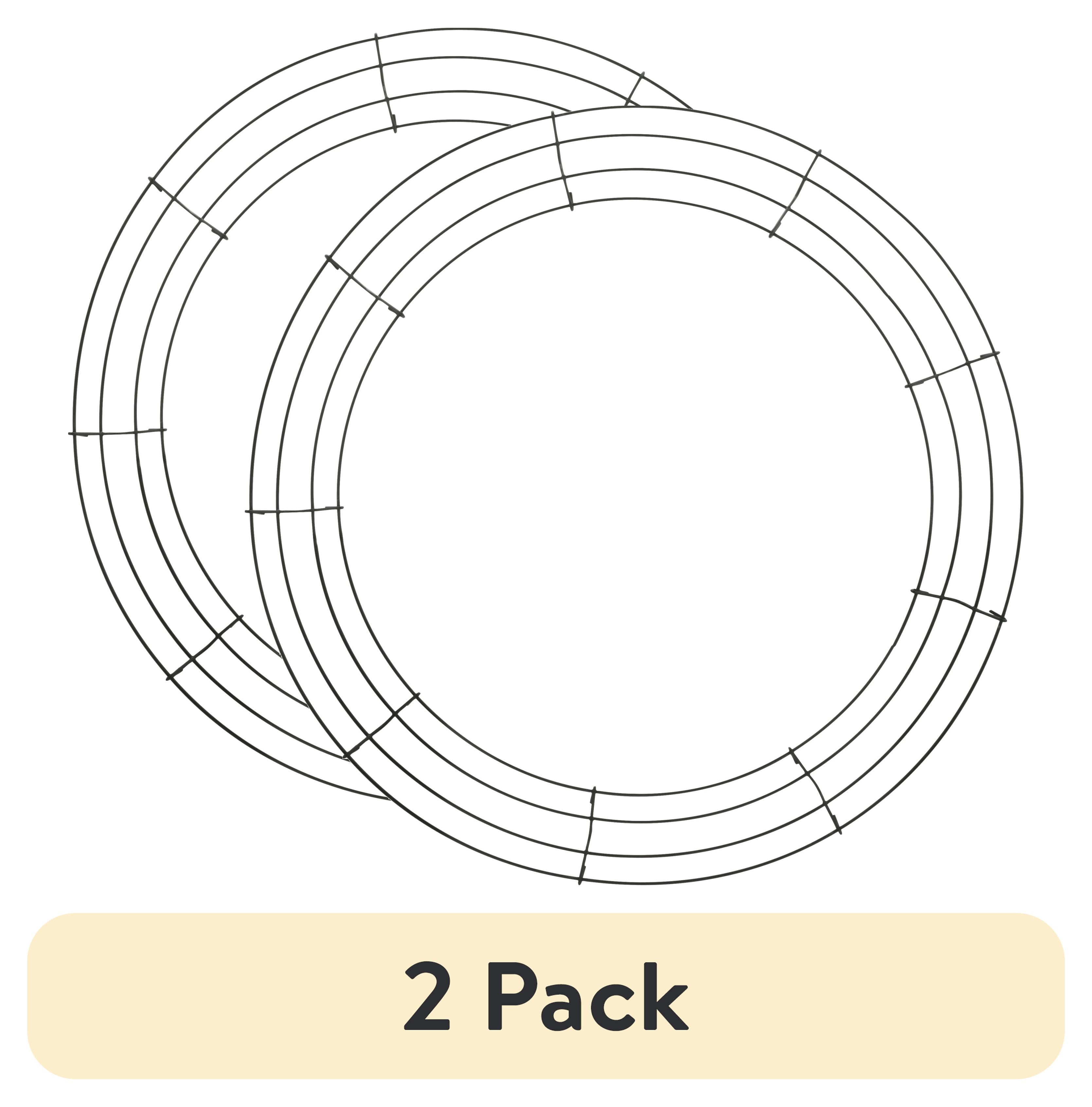 (2 pack) Panacea 18in. Box Wire Wreath Frame - Walmart.com