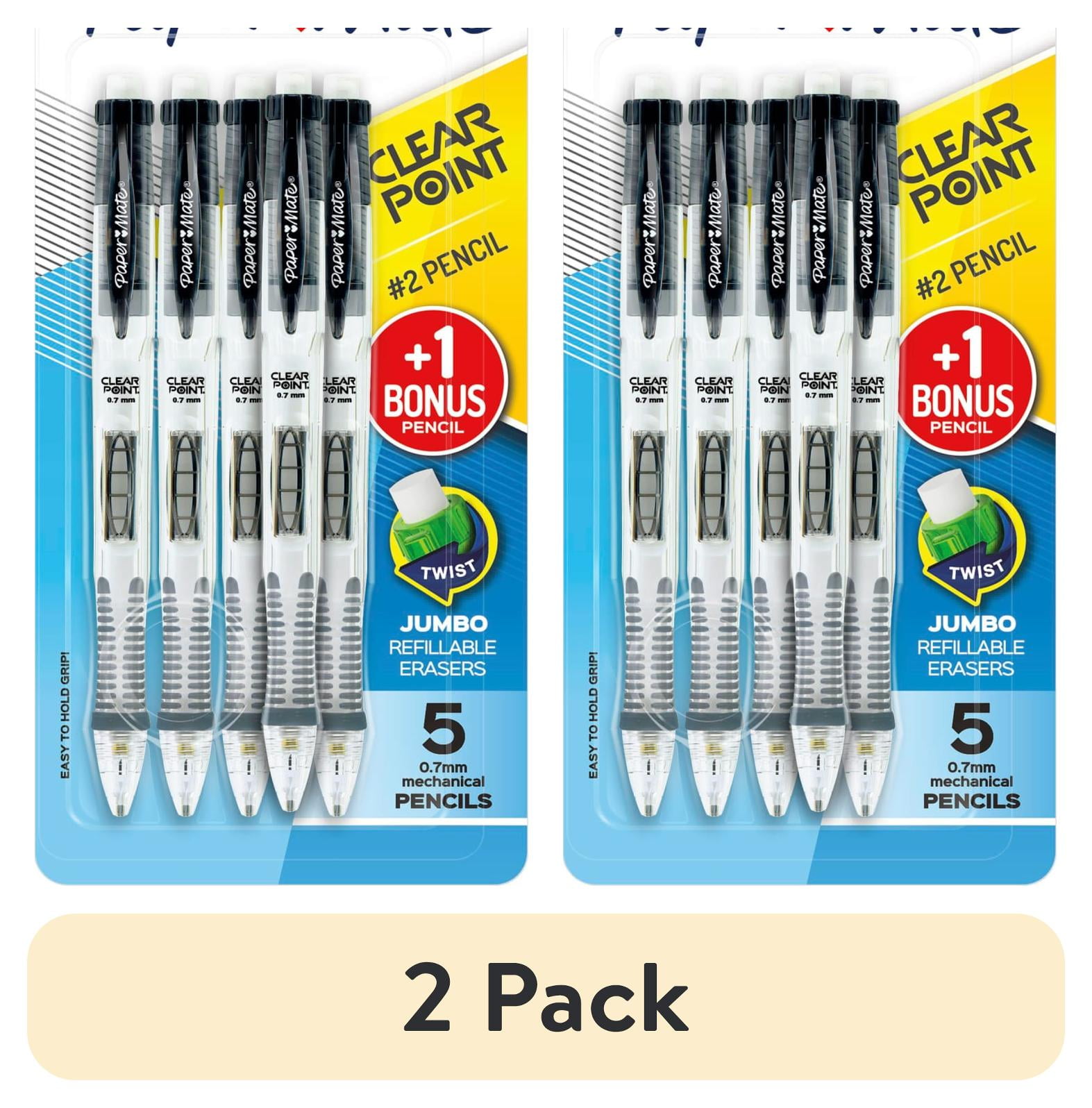 (2 pack) Paper Mate Clearpoint Mechanical Pencils, HB #2 Lead (0.7mm ...