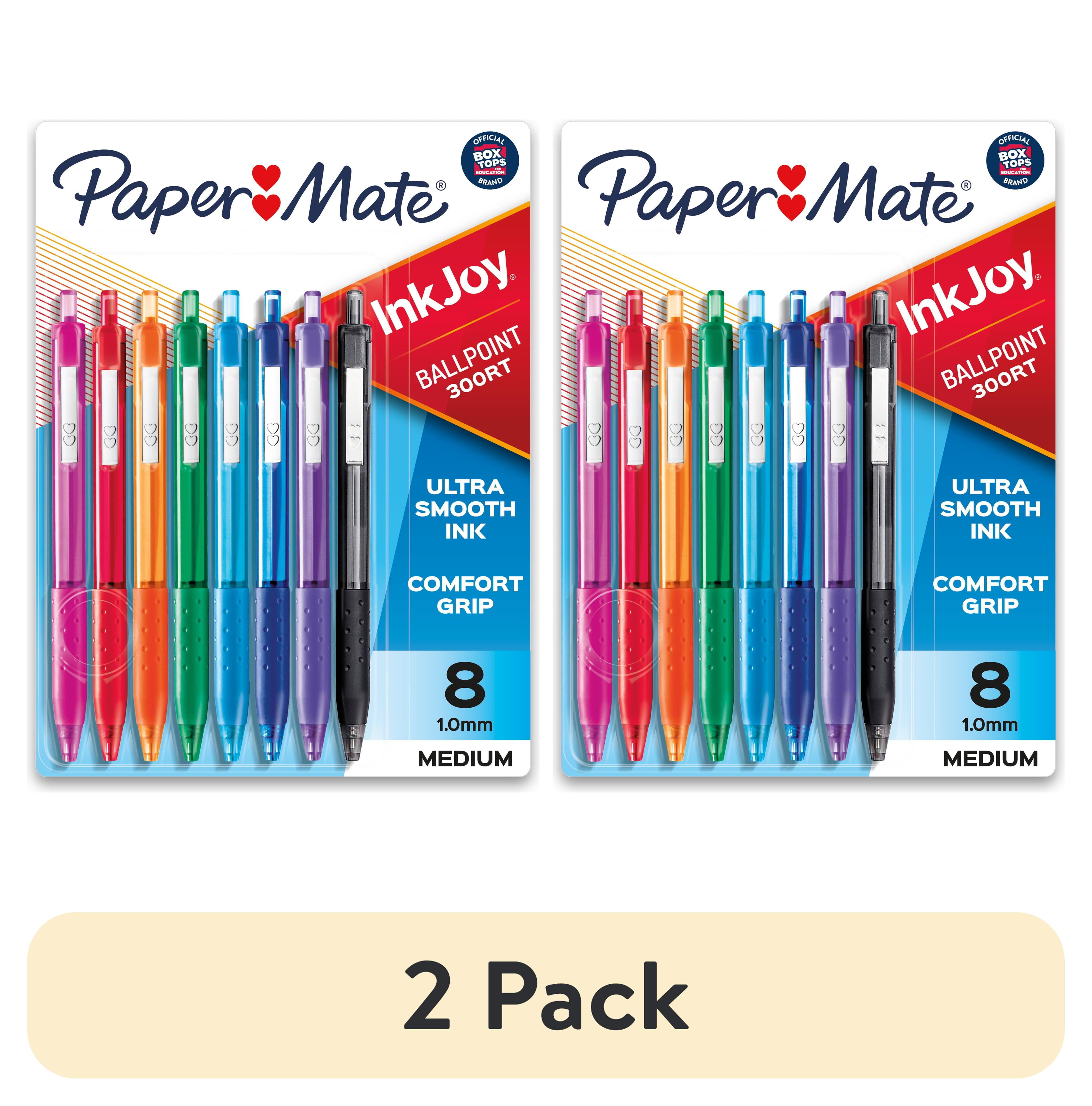 (2 pack) Paper Mate InkJoy Retractable Ballpoint Pen, 1.0 mm, Assorted ...