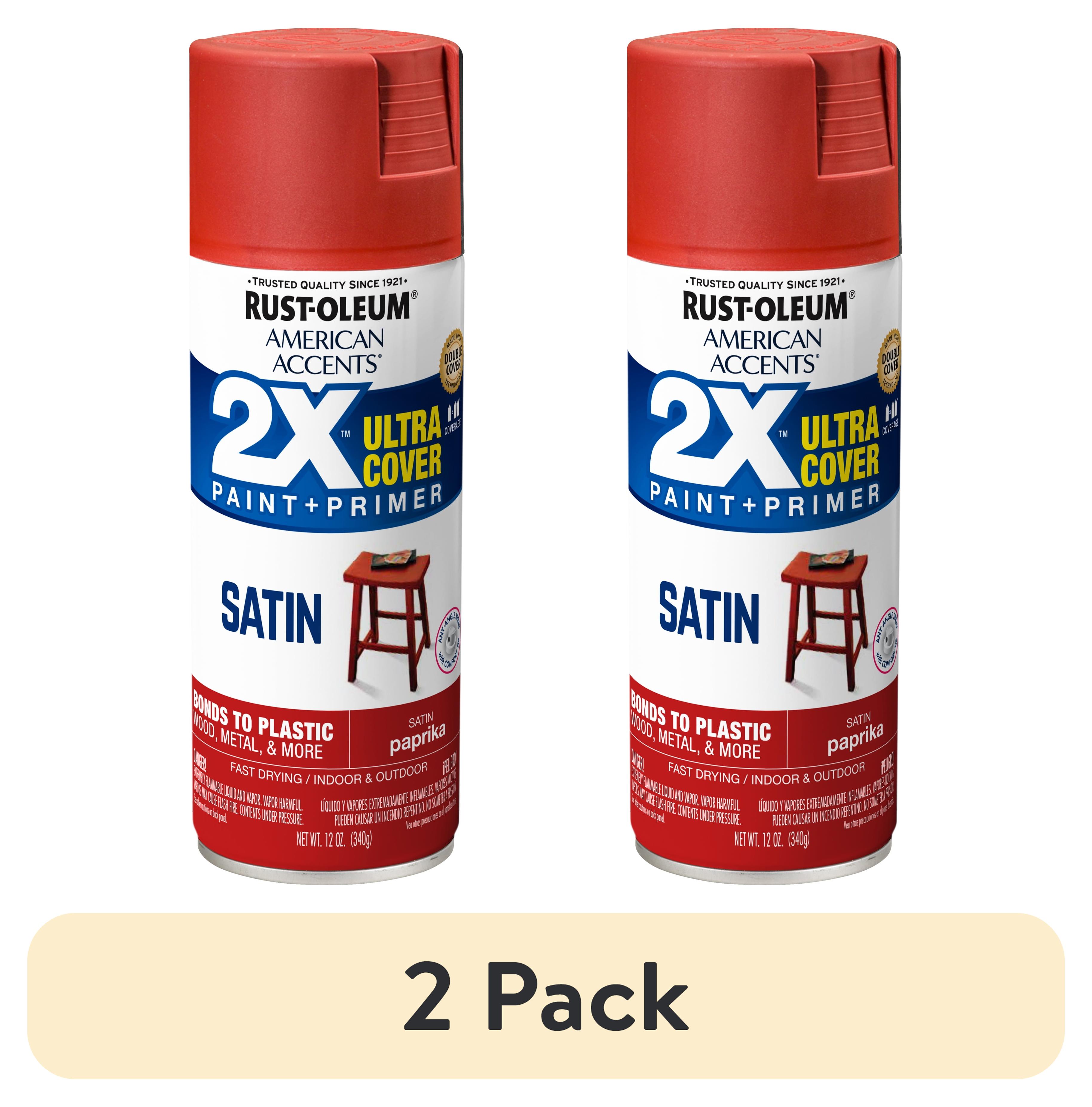 (2 pack) Paprika, Rust-Oleum American Accents 2X Ultra Cover Satin ...