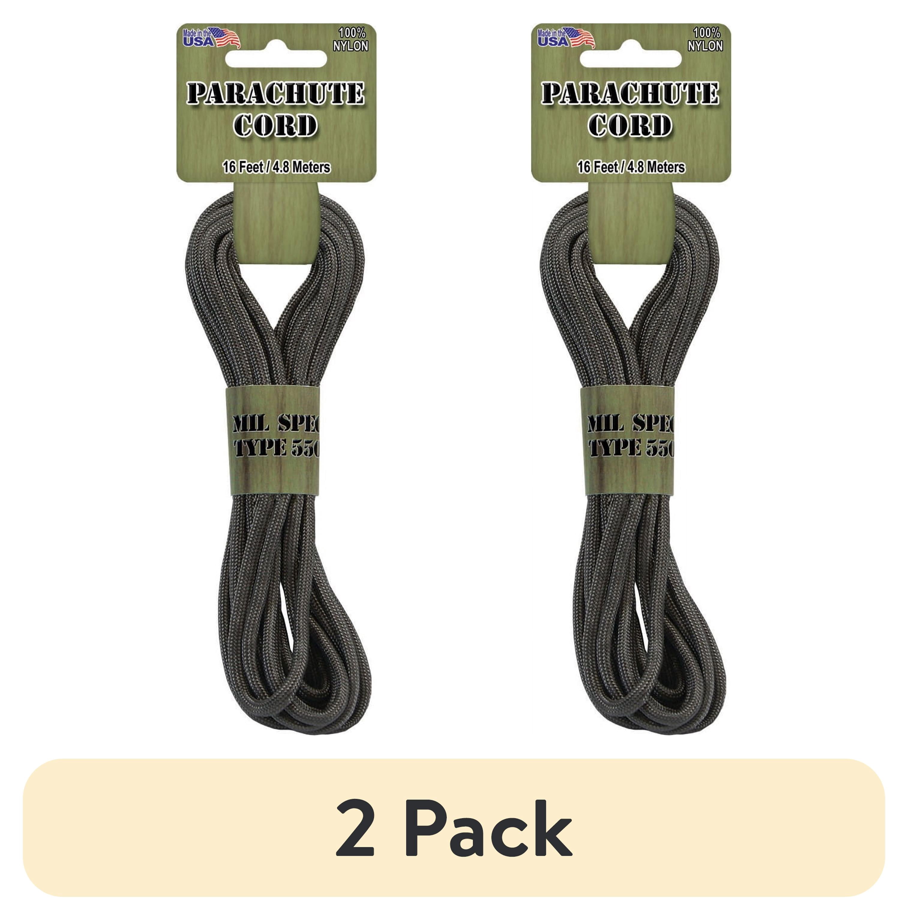 (2 pack) Paracord 550 / Nylon Parachute Cord 4mm - Gunmetal Grey (16 ...