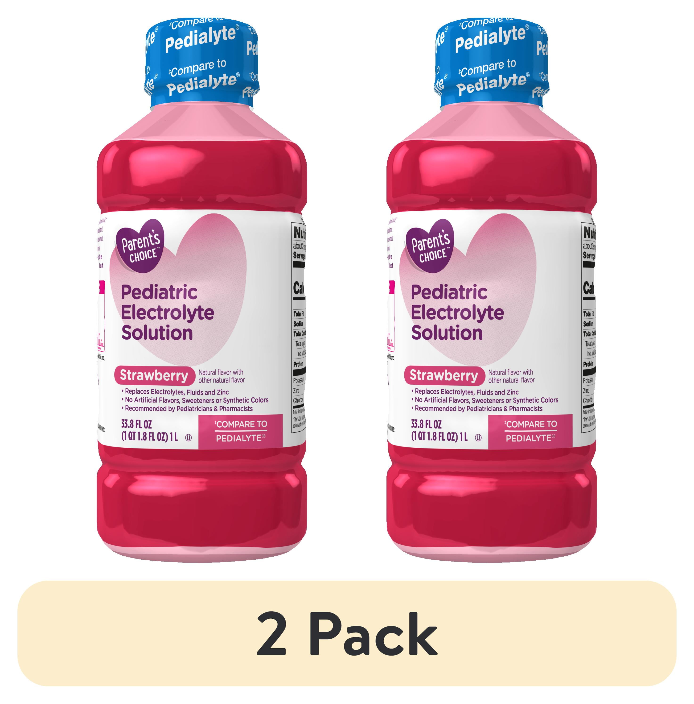 (2 pack) Parent's Choice Electrolyte Solution, Strawberry, 1 Liter ...