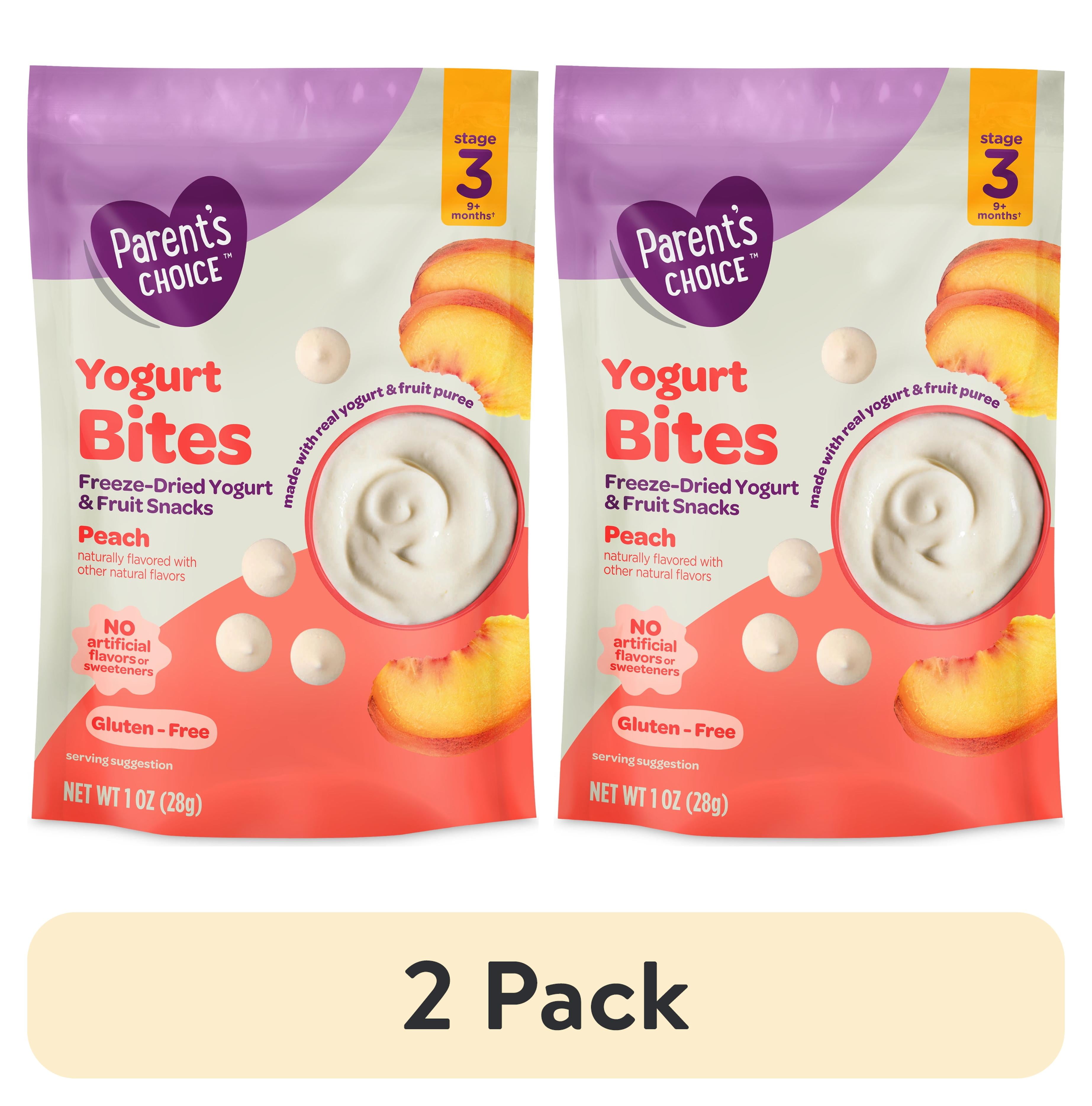 (2 pack) Parent’s Choice™ Peach Stage 3 Toddler Yogurt Bites Snack, 1 ...