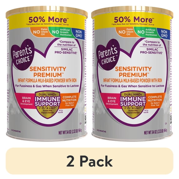 (2 pack) Parent's Choice Sensitivity Premium Baby Formula with Iron ...