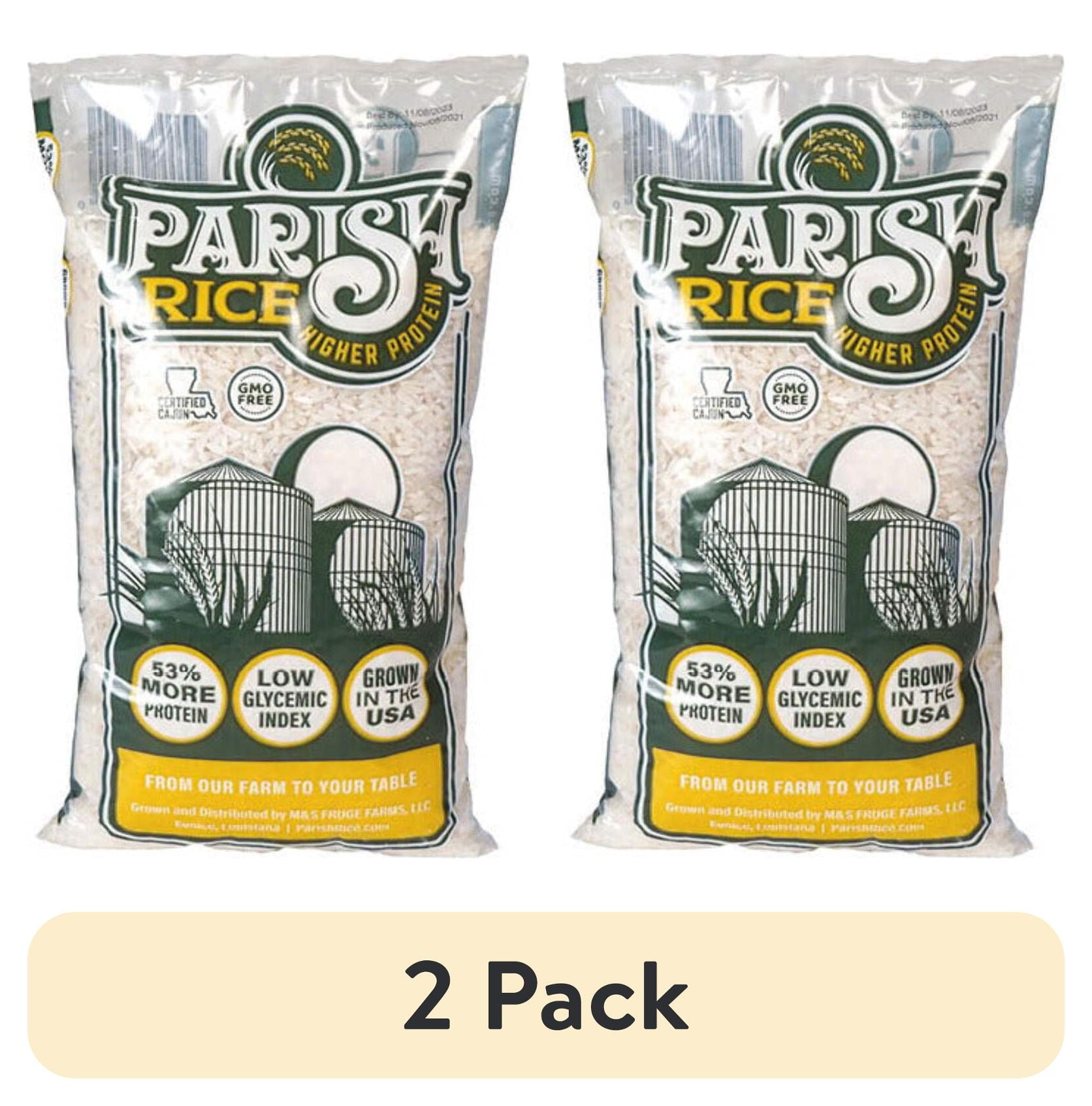 (2 pack) Parish Rice, High Protein, Long Grain White Rice with Low ...