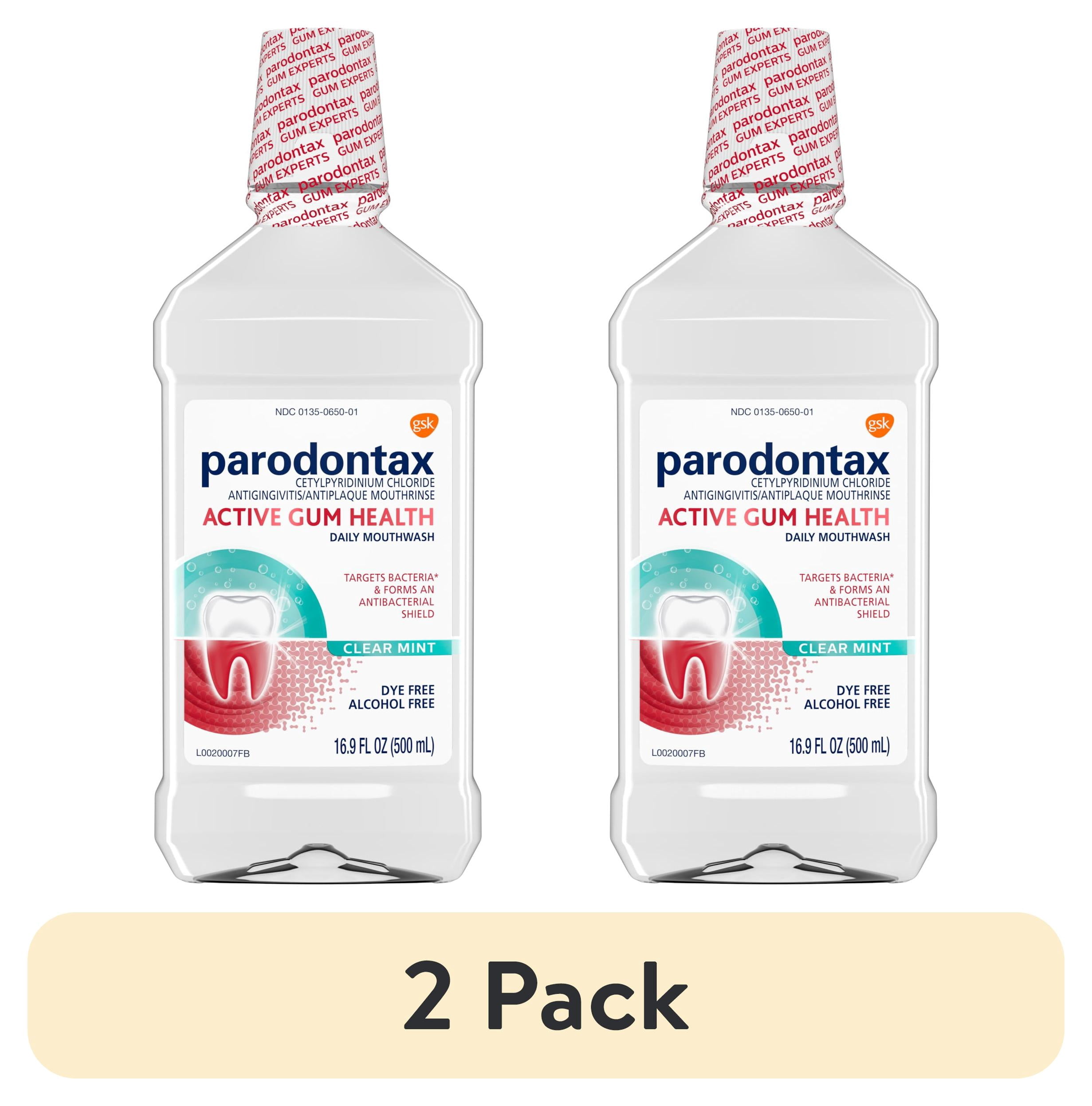 (2 pack) Parodontax Active Gum Health Mouthwash, Clear Mint, 16.9 Fl Oz ...