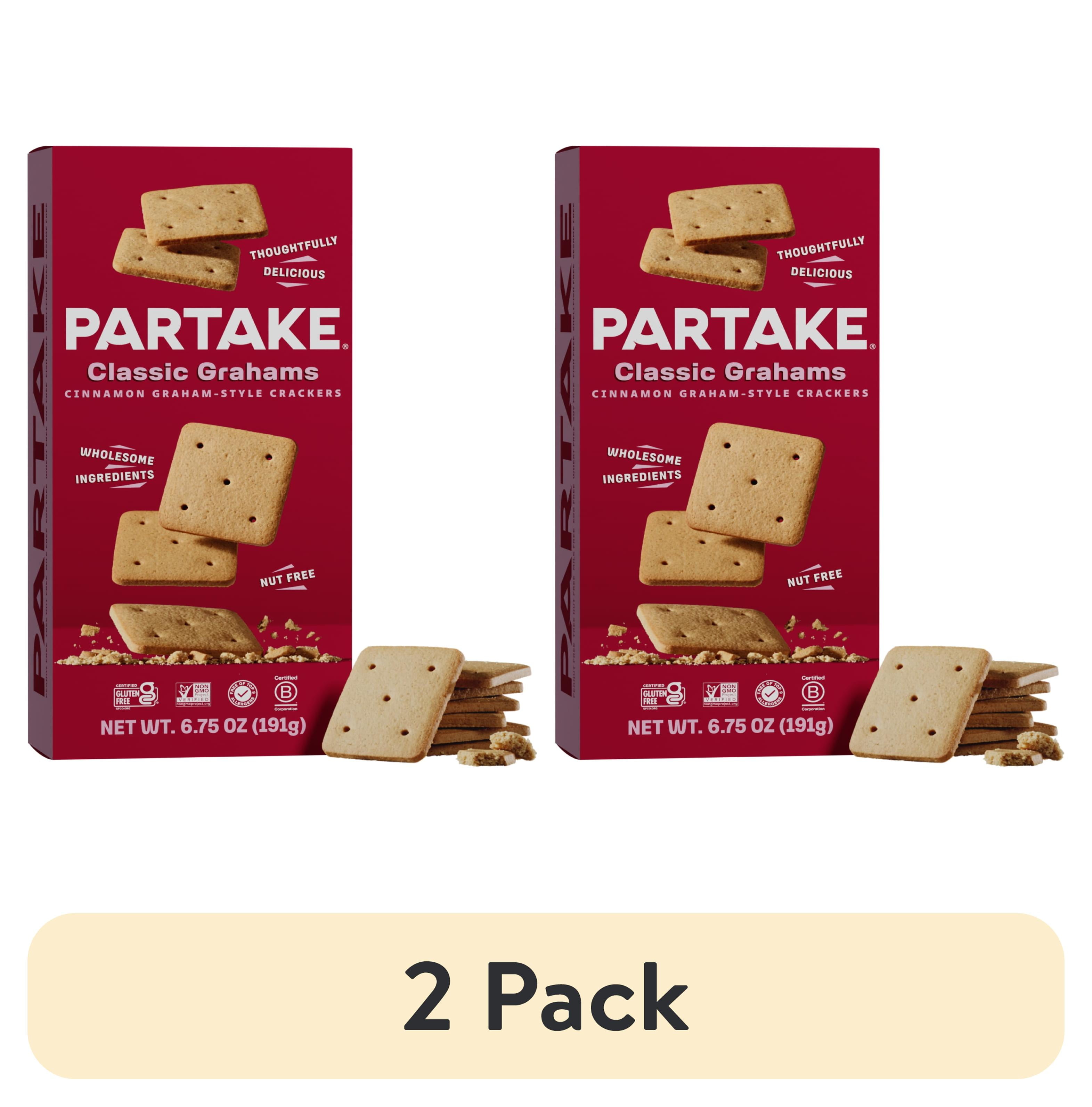 (2 pack) Partake Classic Graham Crackers, Vegan & Gluten-Free, Shelf ...