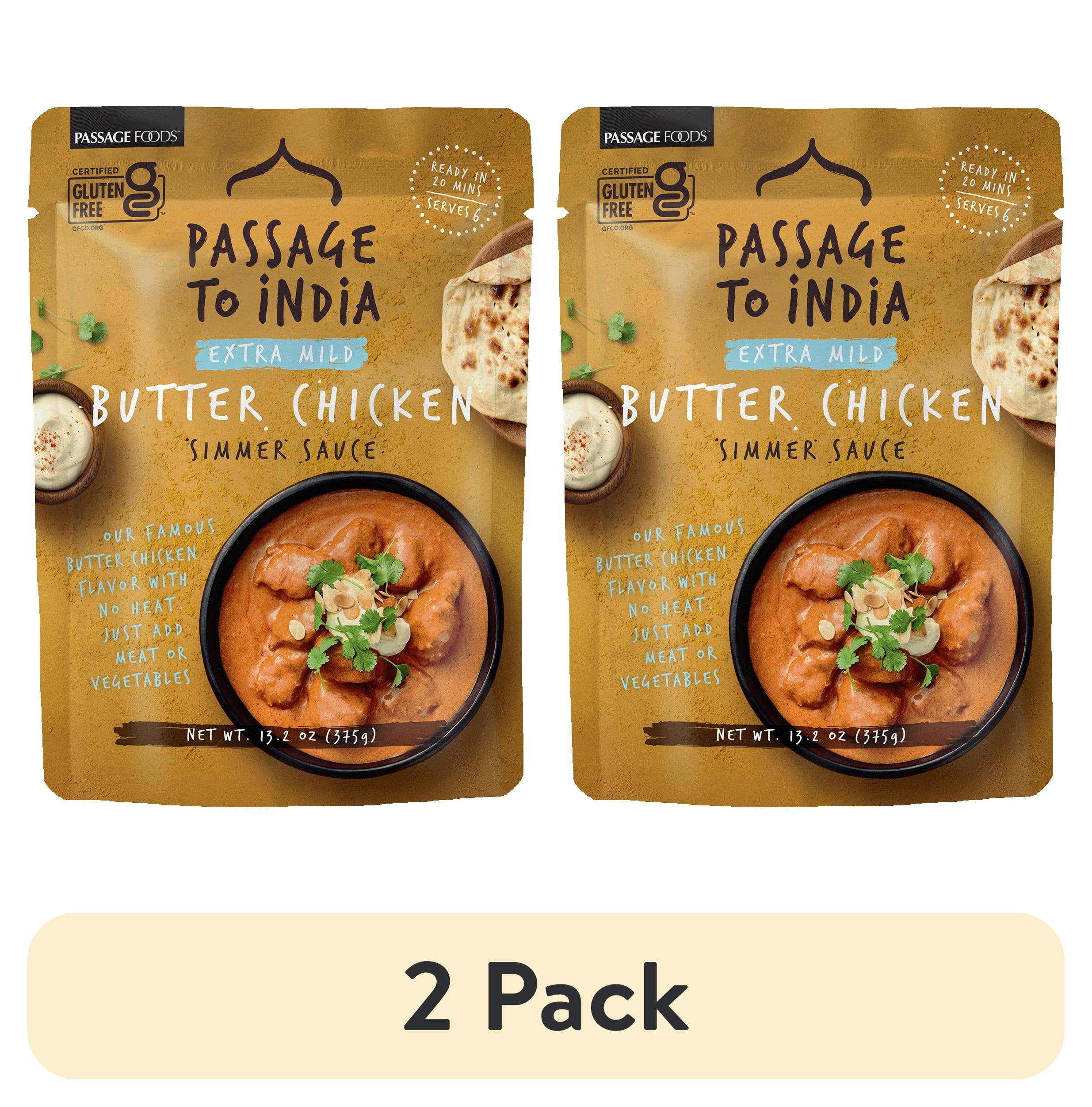 (2 pack) Passage Foods Passage to India Extra Mild Butter Chicken, 13.2 ...