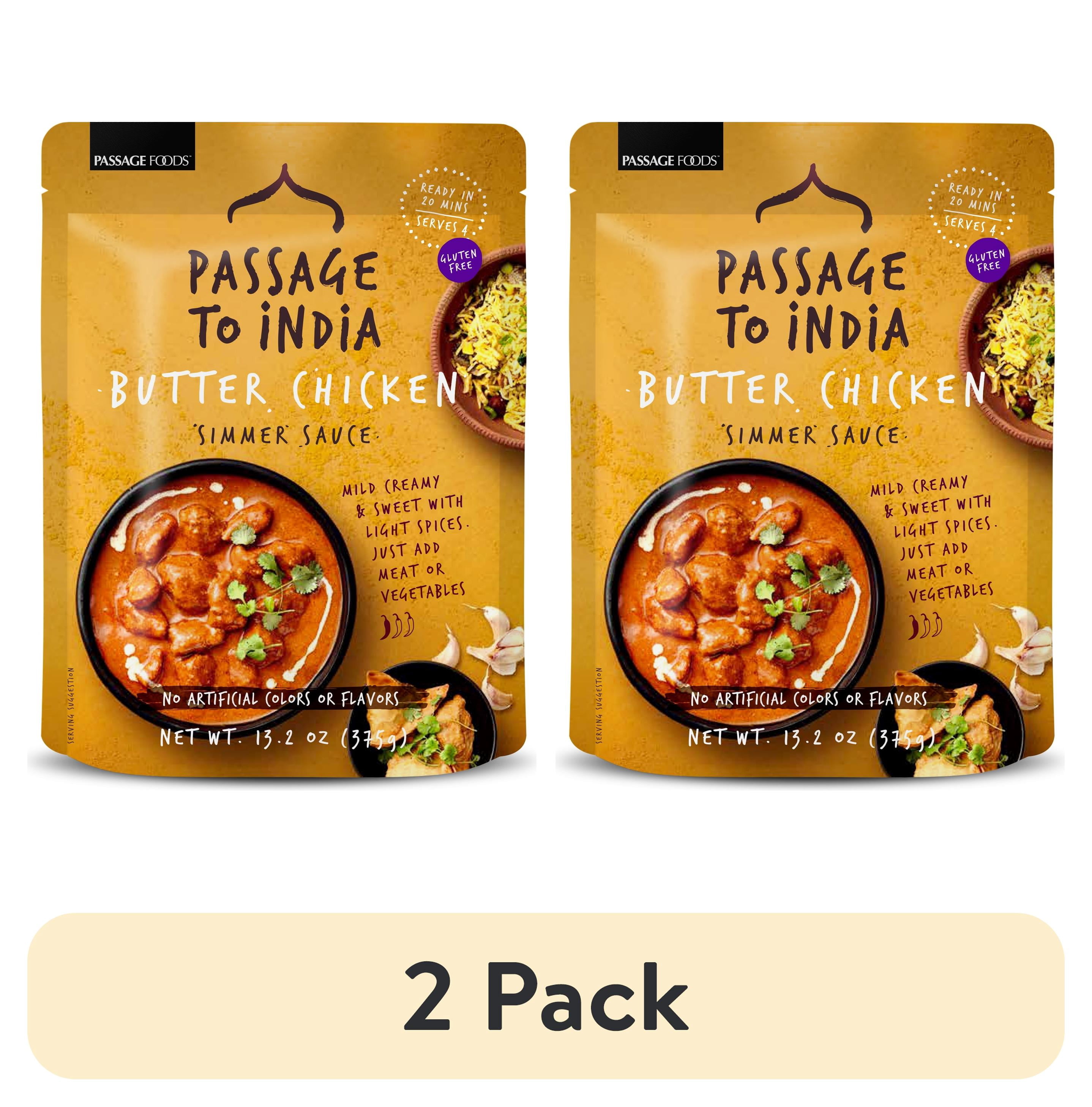(2 pack) Passage to India Butter Chicken Simmer Sauce - 20 Minute ...