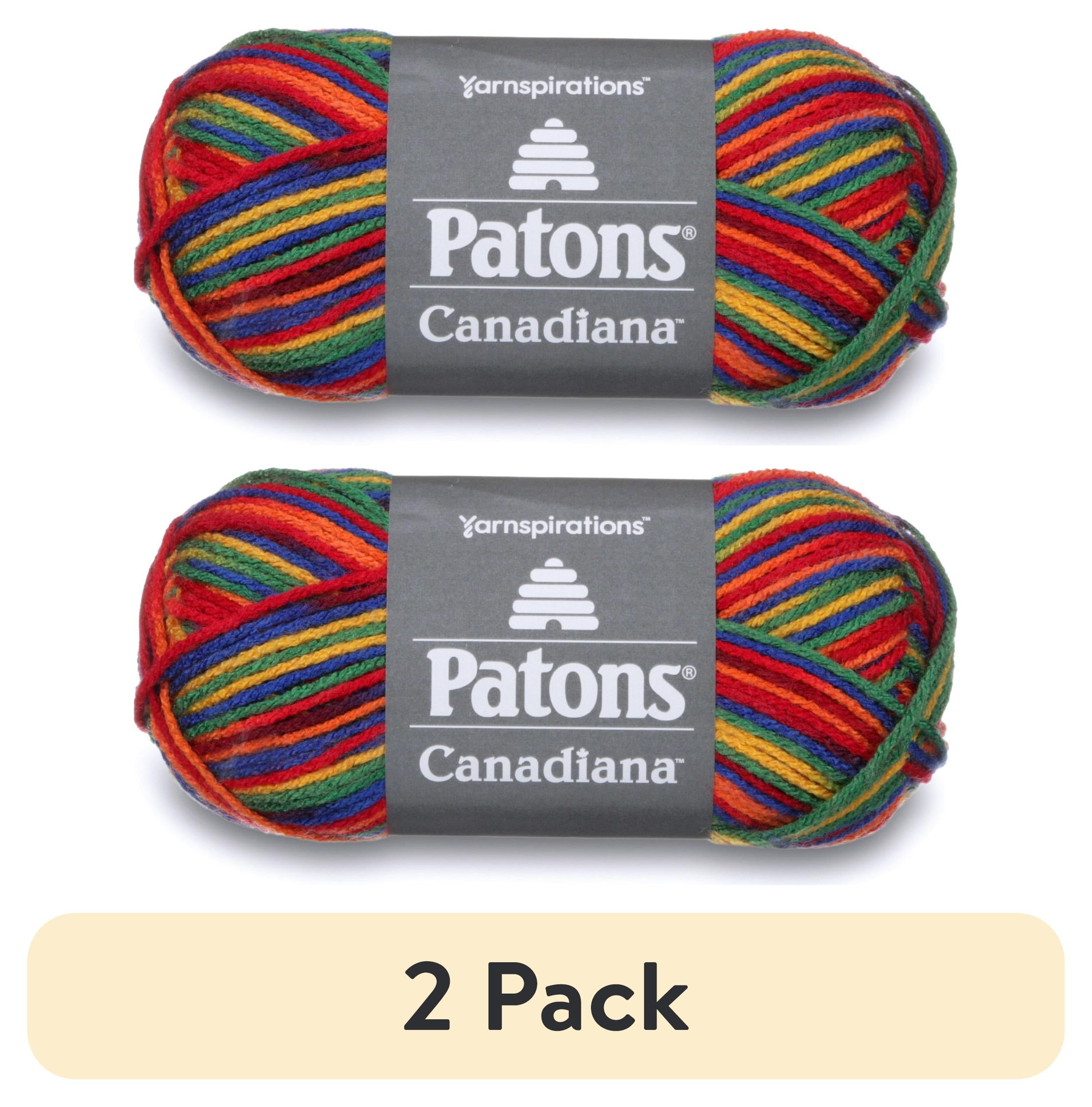(2 pack) Patons Canadiana Yarn - Ombres-Rainbow - Walmart.com