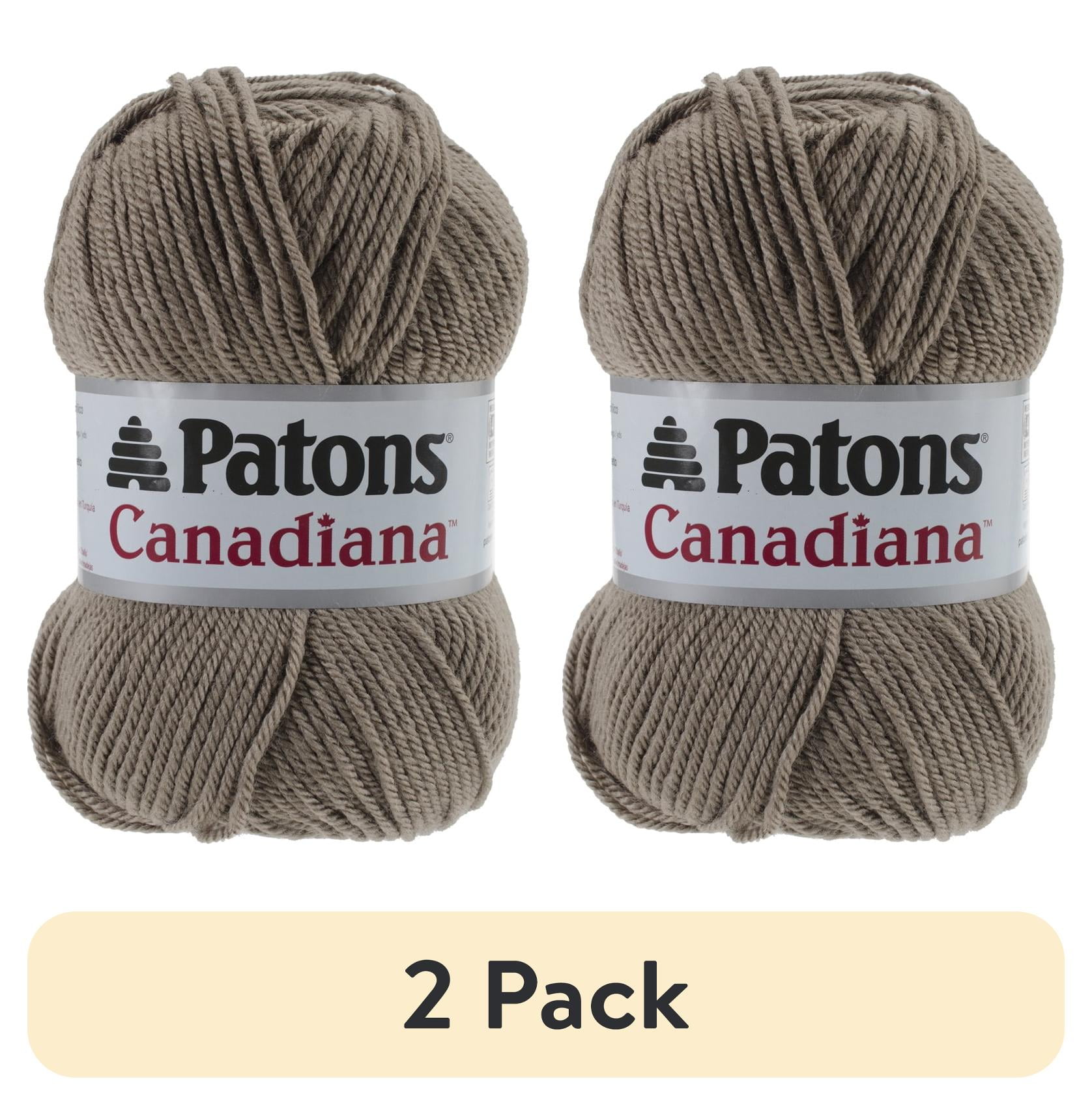 (2 pack) Patons Canadiana Yarn - Solids-Toasty Grey - Walmart.com