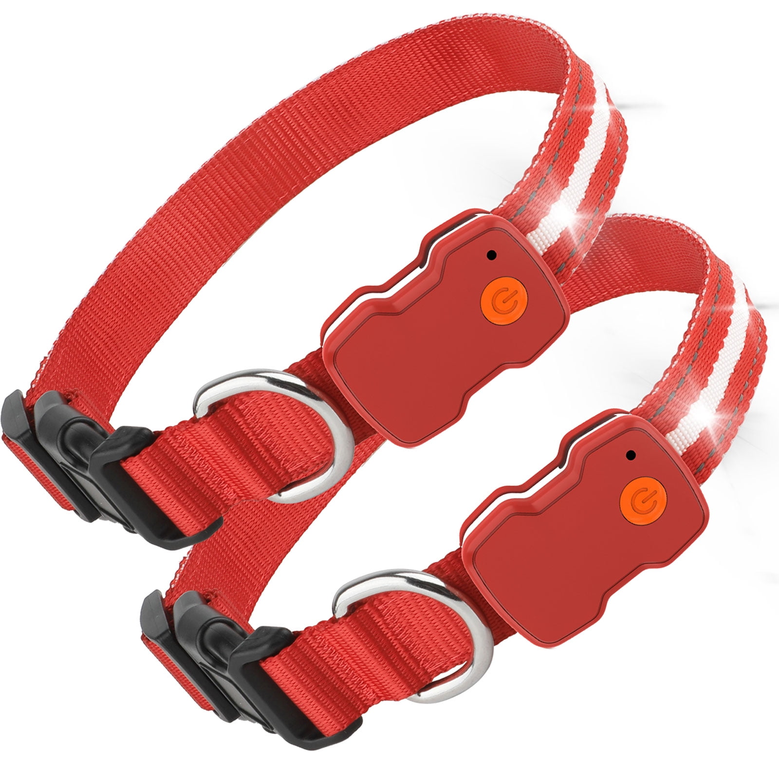(2 pack) PcEoTllar Light up Dog Collar, LED Dog Collar Rechargeable ...
