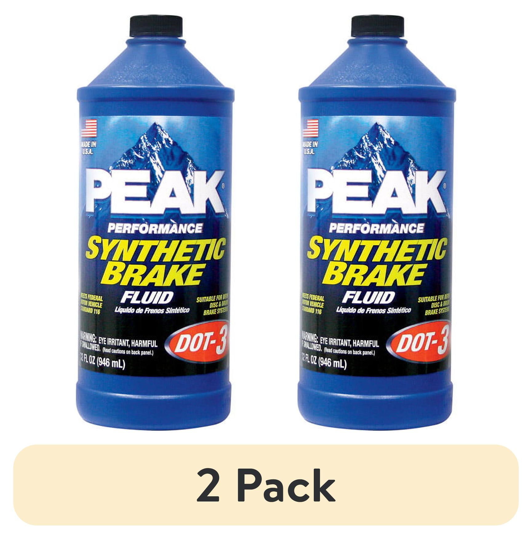 (2 pack) Peak DOT 3 Brake Fluid 32 oz - Walmart.com