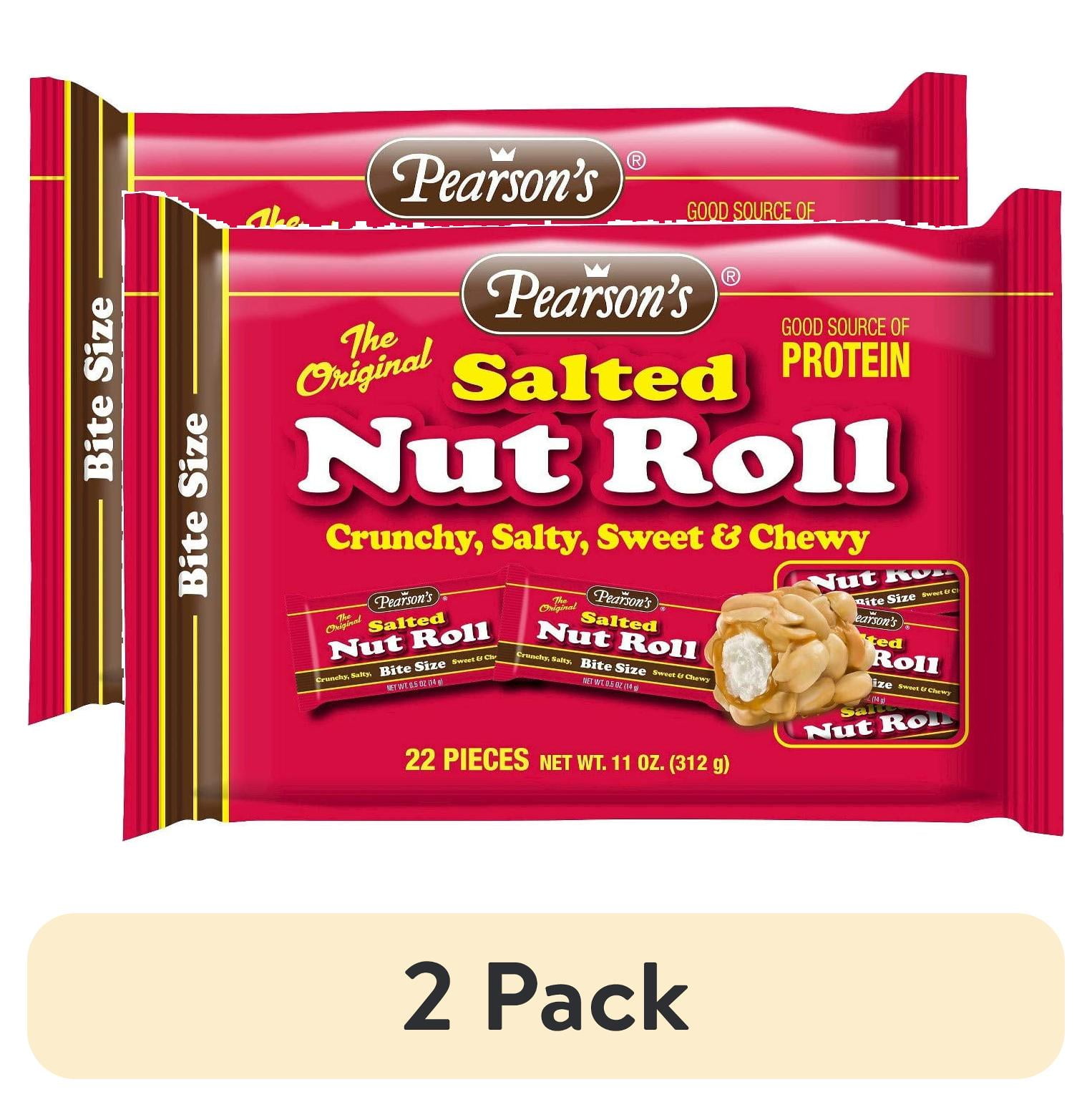 (2 pack) Pearsons Salted Nut Roll Bite Size 22 Pieces 11oz. MHD1 ...