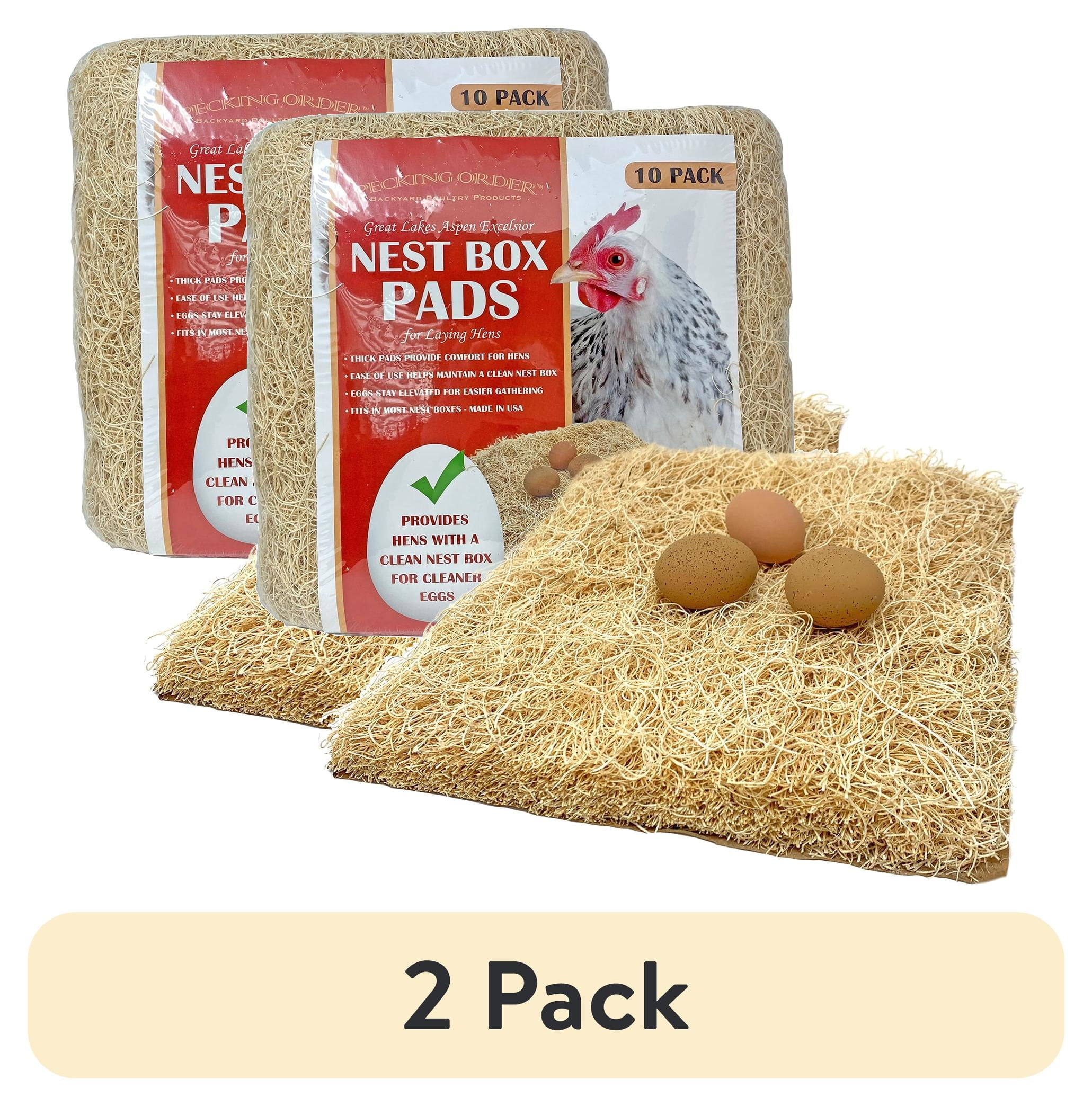 (2 pack) Pecking Order Chicken Nest Box Pads 10 Pack, Made with Great ...