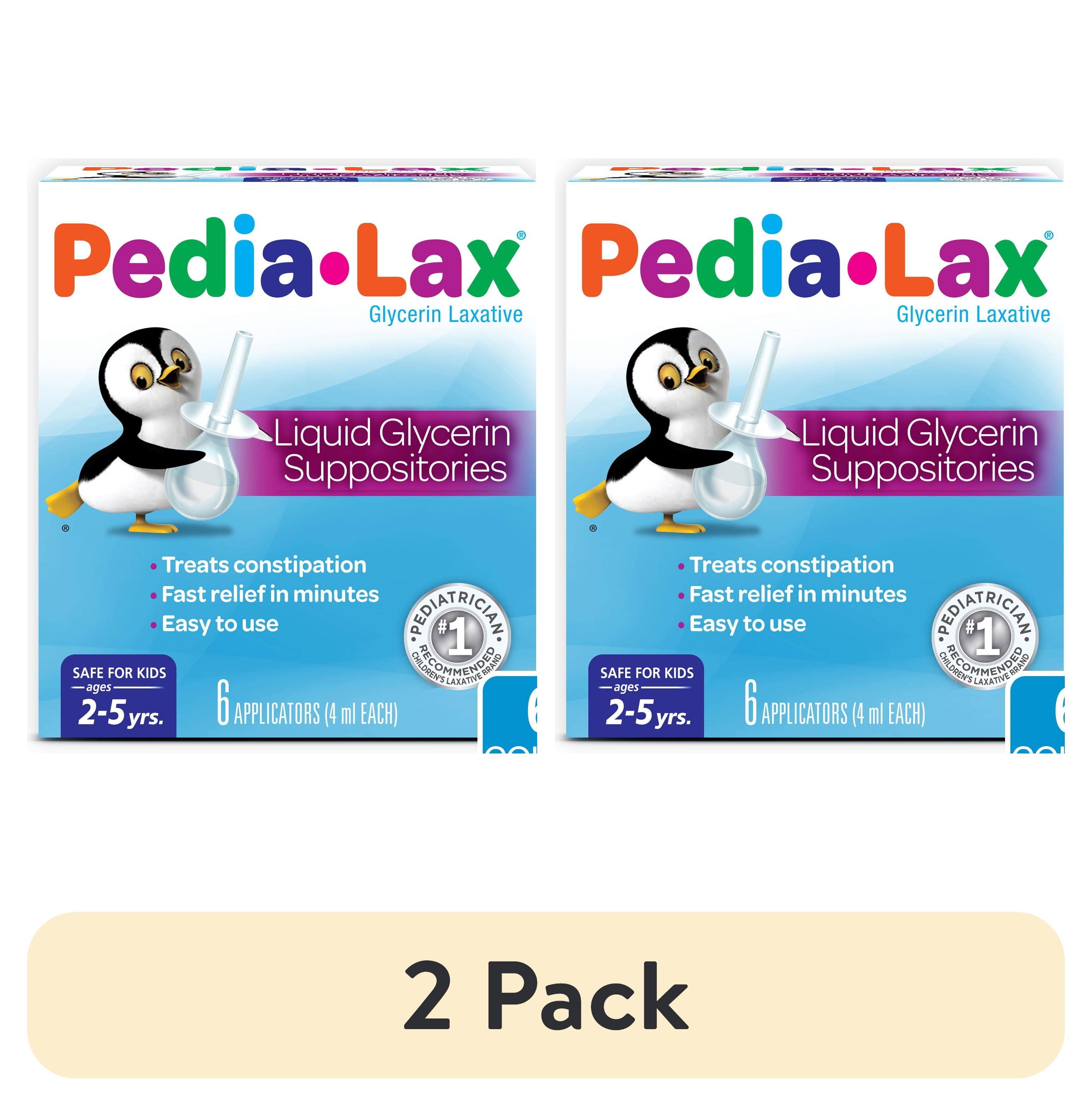 (2 pack) Pedia-Lax Laxative Liquid Glycerin Suppositories for Kids ...