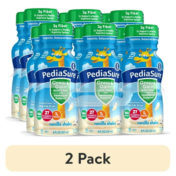 (6 pack) PediaSure Grow & Gain with Immune Support, 7g Protein, Vanilla ...