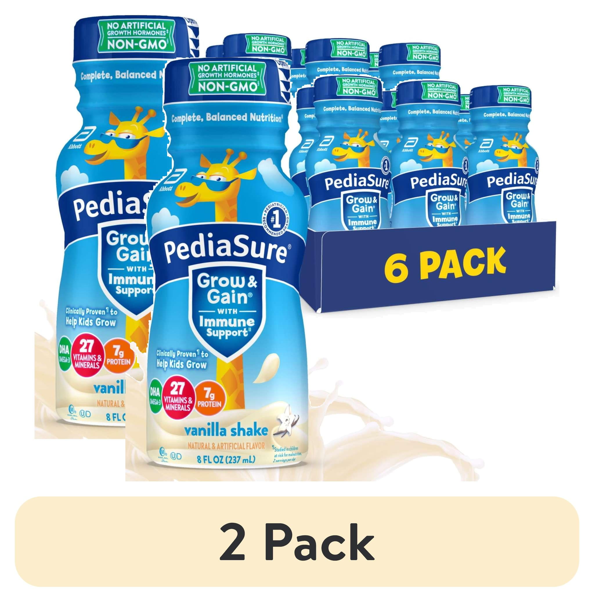 (2 pack) PediaSure Grow & Gain with Immune Support, 7g Protein, Vanilla ...