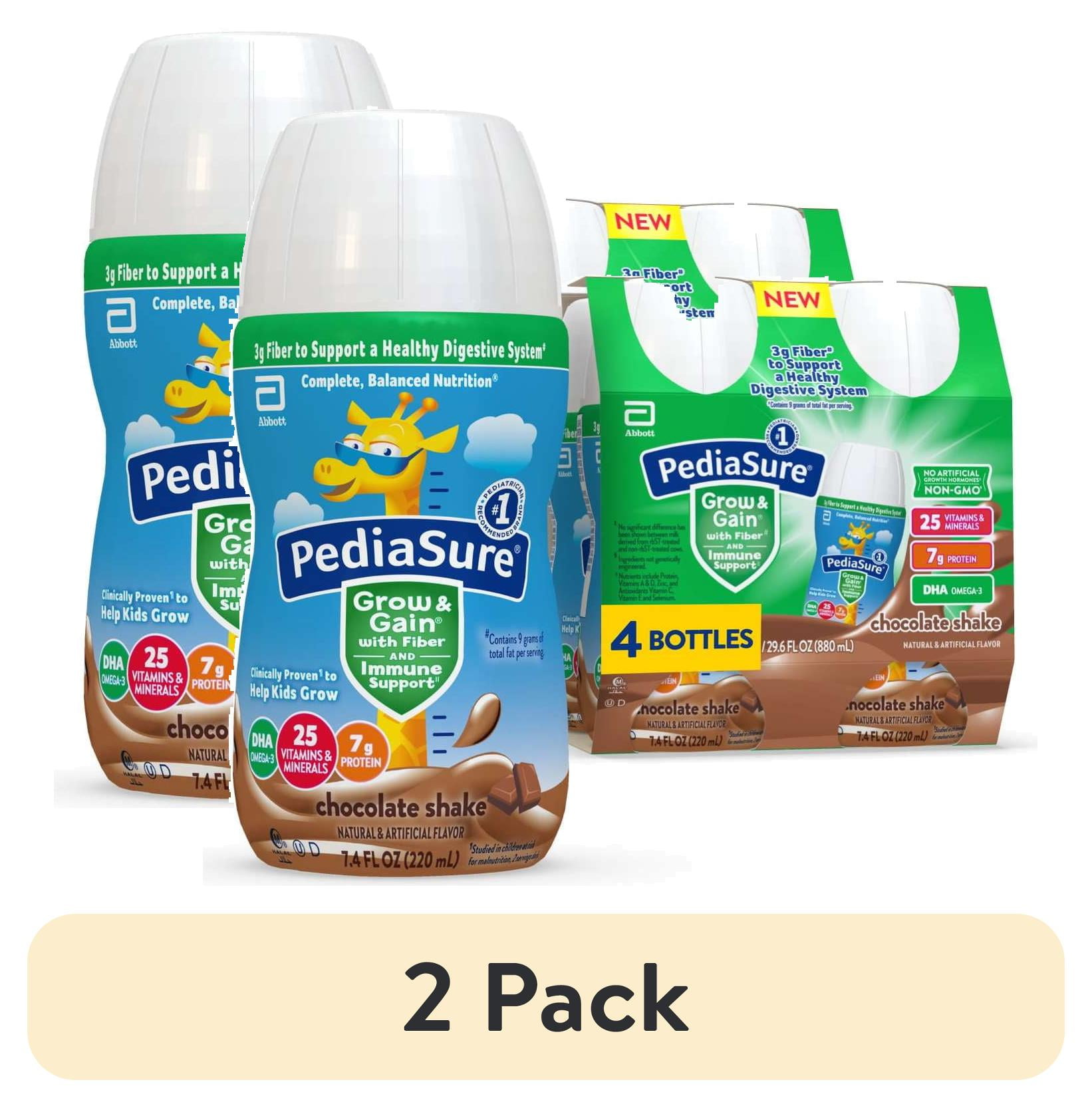 (2 pack) PediaSure Grow & Gain with Fiber & Immune Support, Chocolate ...